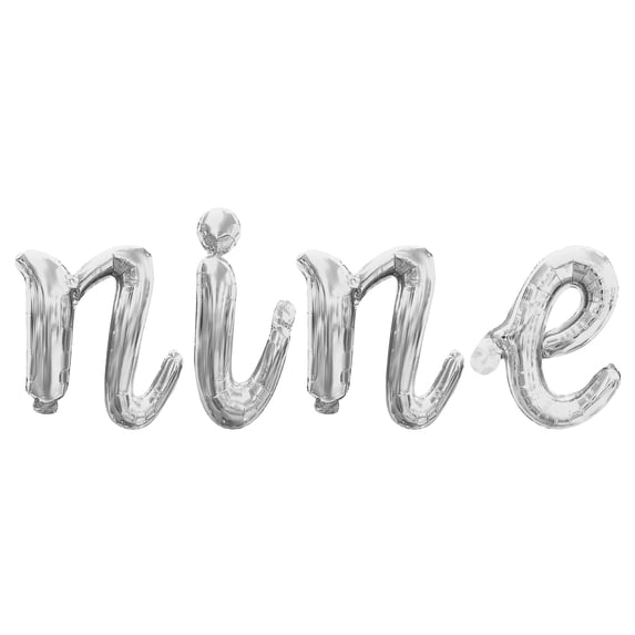 Cursive Script Letter Balloons - NINE 16" Inch Alphabet Letters Foil ...