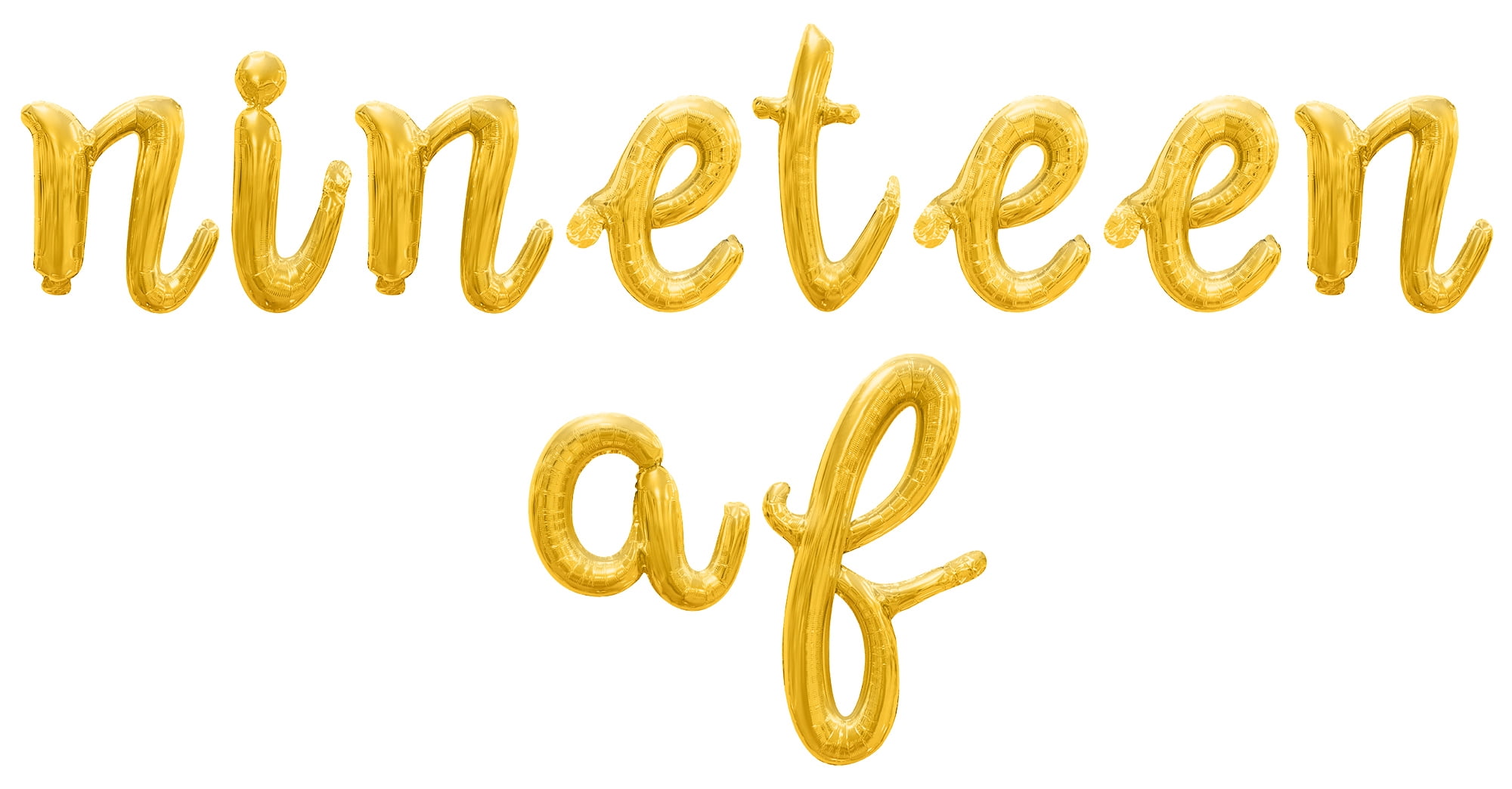 Cursive Script Letter Balloons - NINETEEN AF 16" Inch Alphabet Letters ...