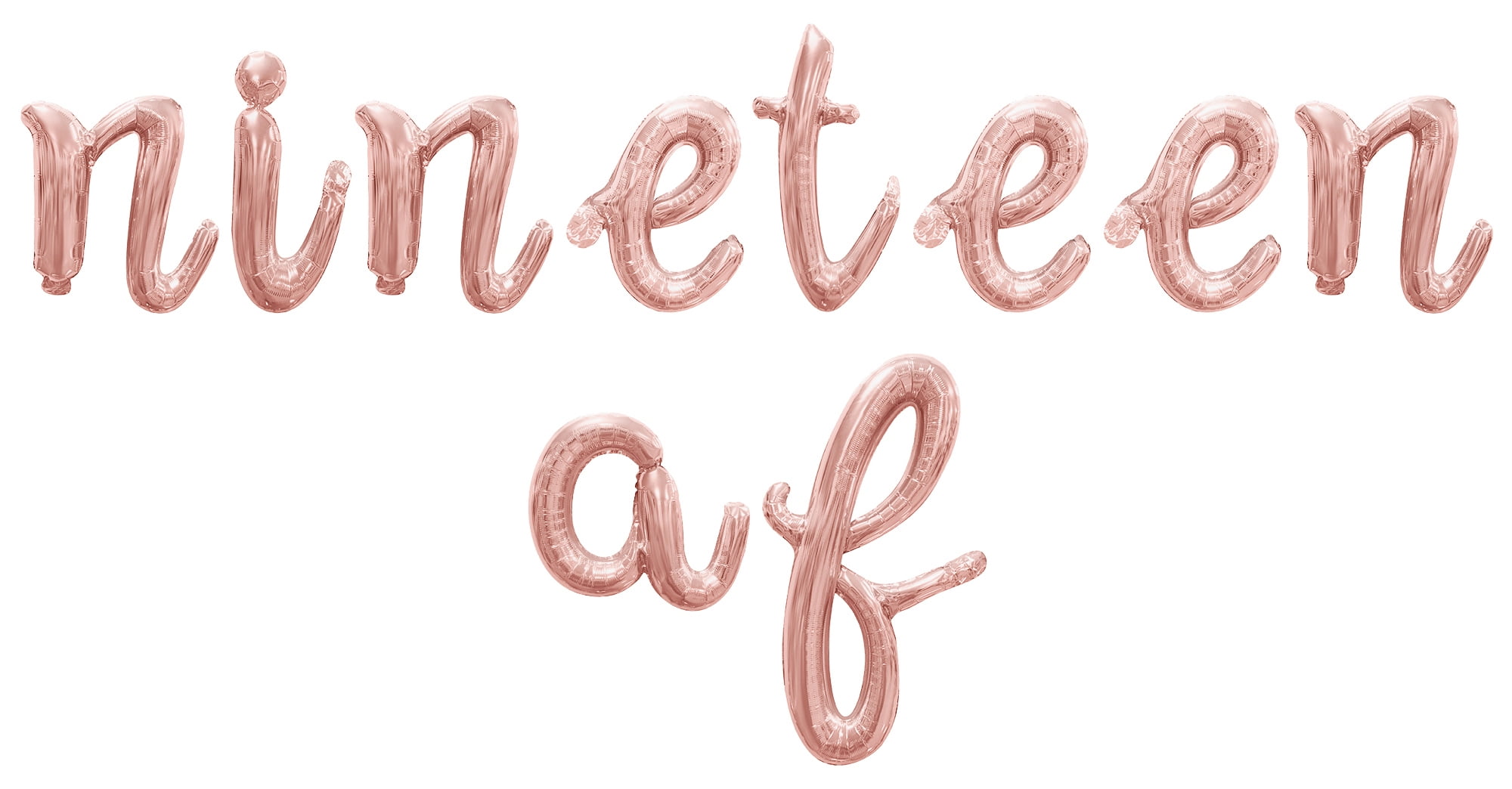 Cursive Script Letter Balloons - NINETEEN AF 16" Inch Alphabet Letters ...