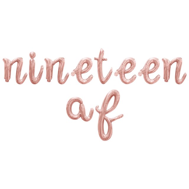 Cursive Script Letter Balloons - NINETEEN AF 16" Inch Alphabet Letters ...
