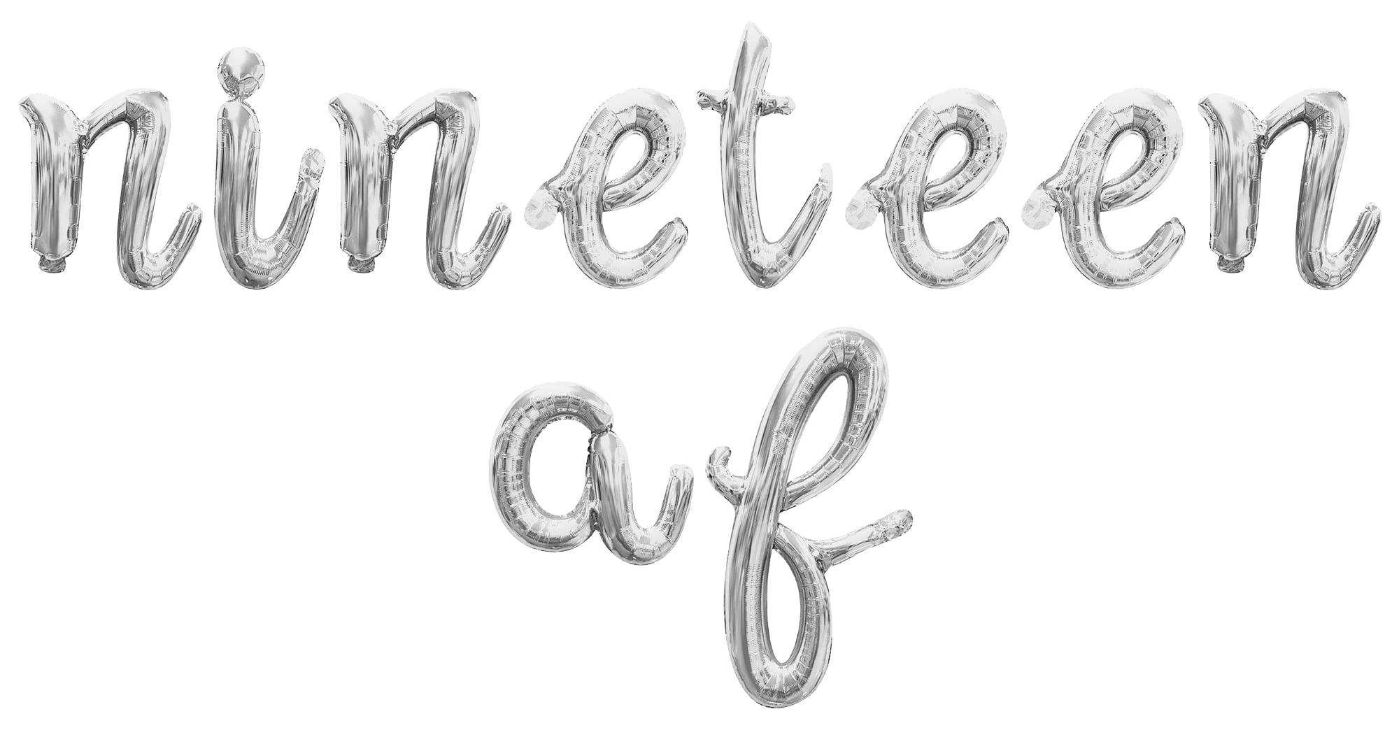 Cursive Script Letter Balloons - NINETEEN AF 16" Inch Alphabet Letters ...