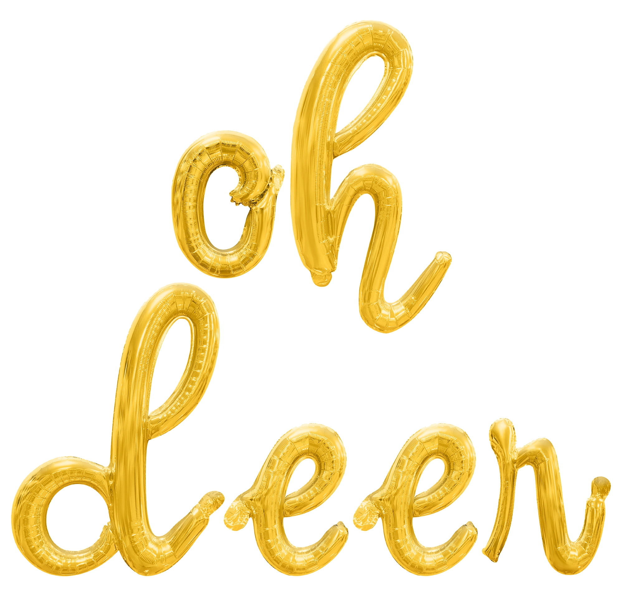 Cursive Script Letter Balloons - OH DEER 16" Inch Alphabet Letters Foil ...