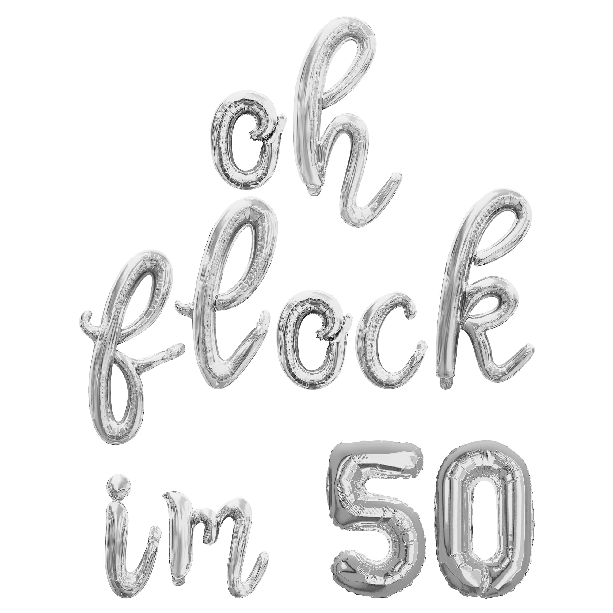Cursive Script Letter Balloons - OH FLOCK IM 50 16" Inch Alphabet ...