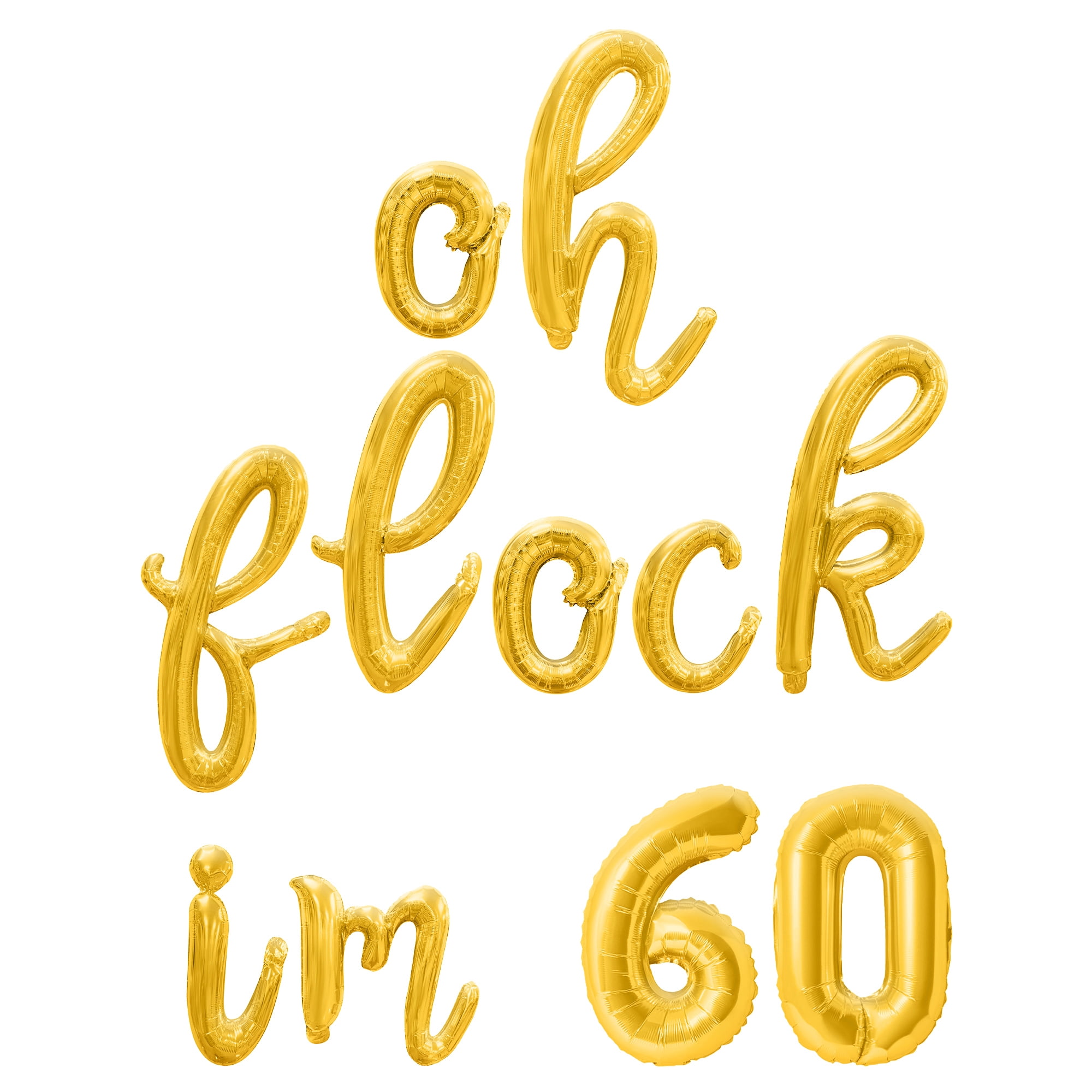 Cursive Script Letter Balloons - OH FLOCK IM 60 16" Inch Alphabet ...