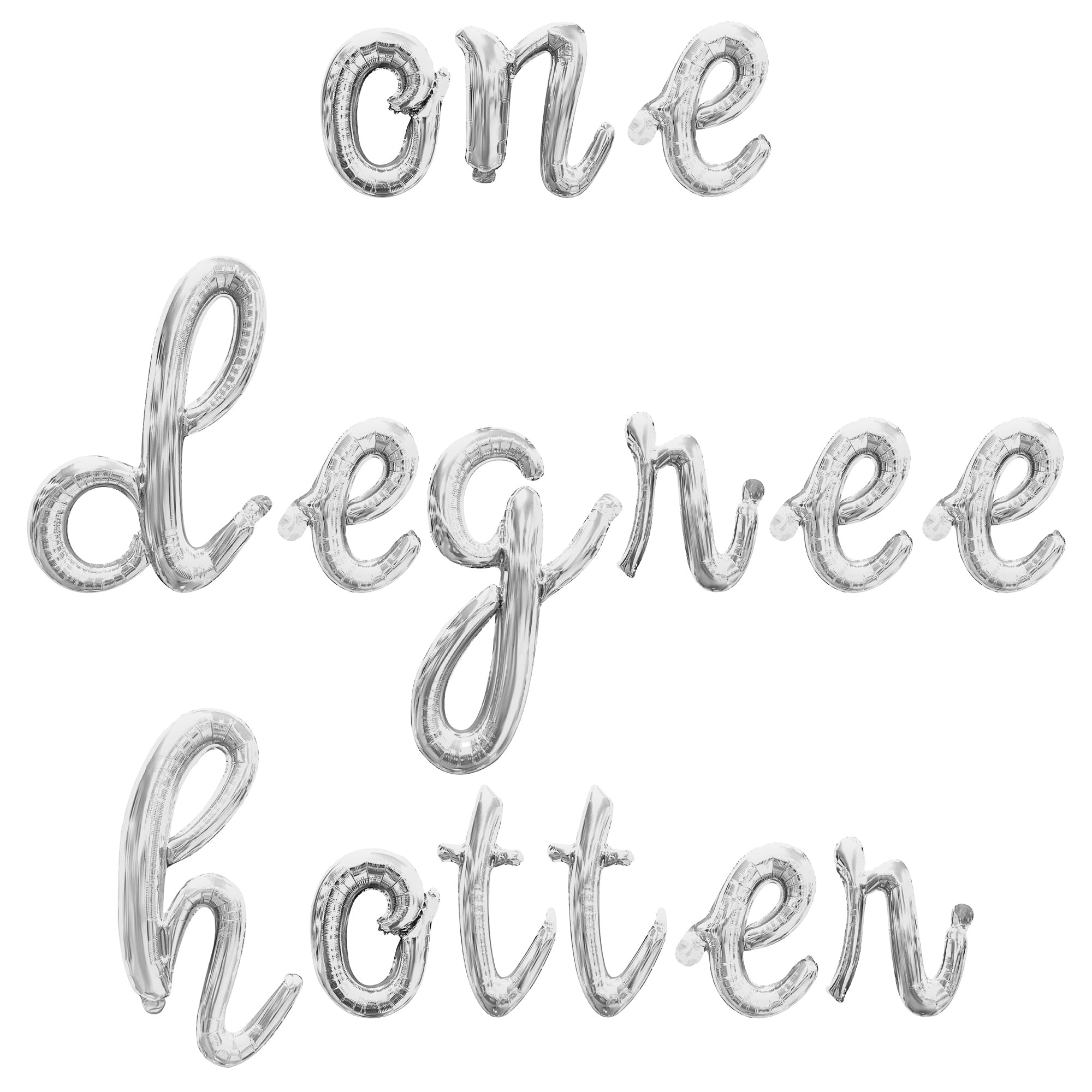 Cursive Script Letter Balloons - ONE DEGREE HOTTER 16" Inch Alphabet ...