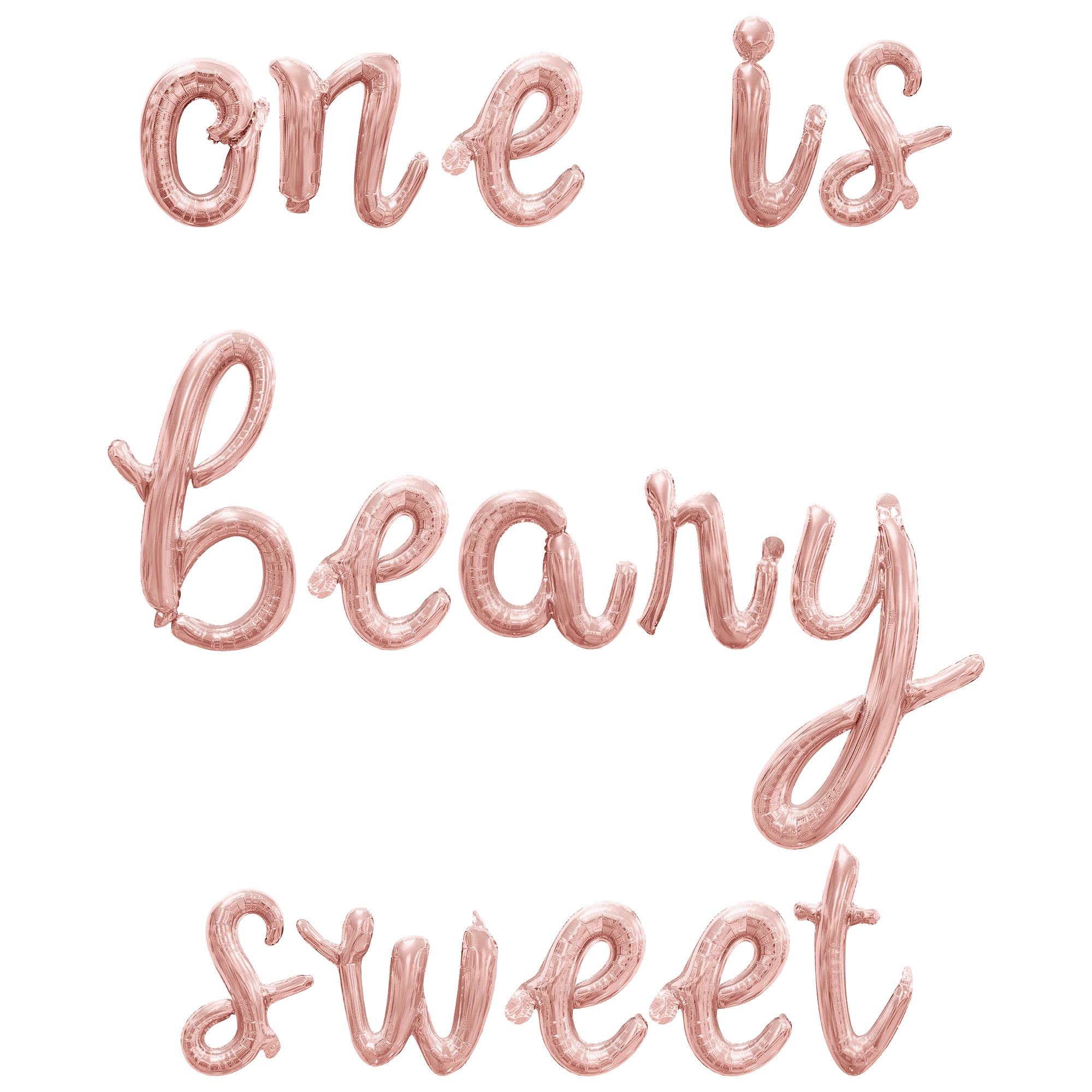 Cursive Script Letter Balloons - ONE IS BEARY SWEET 16" Inch Alphabet ...