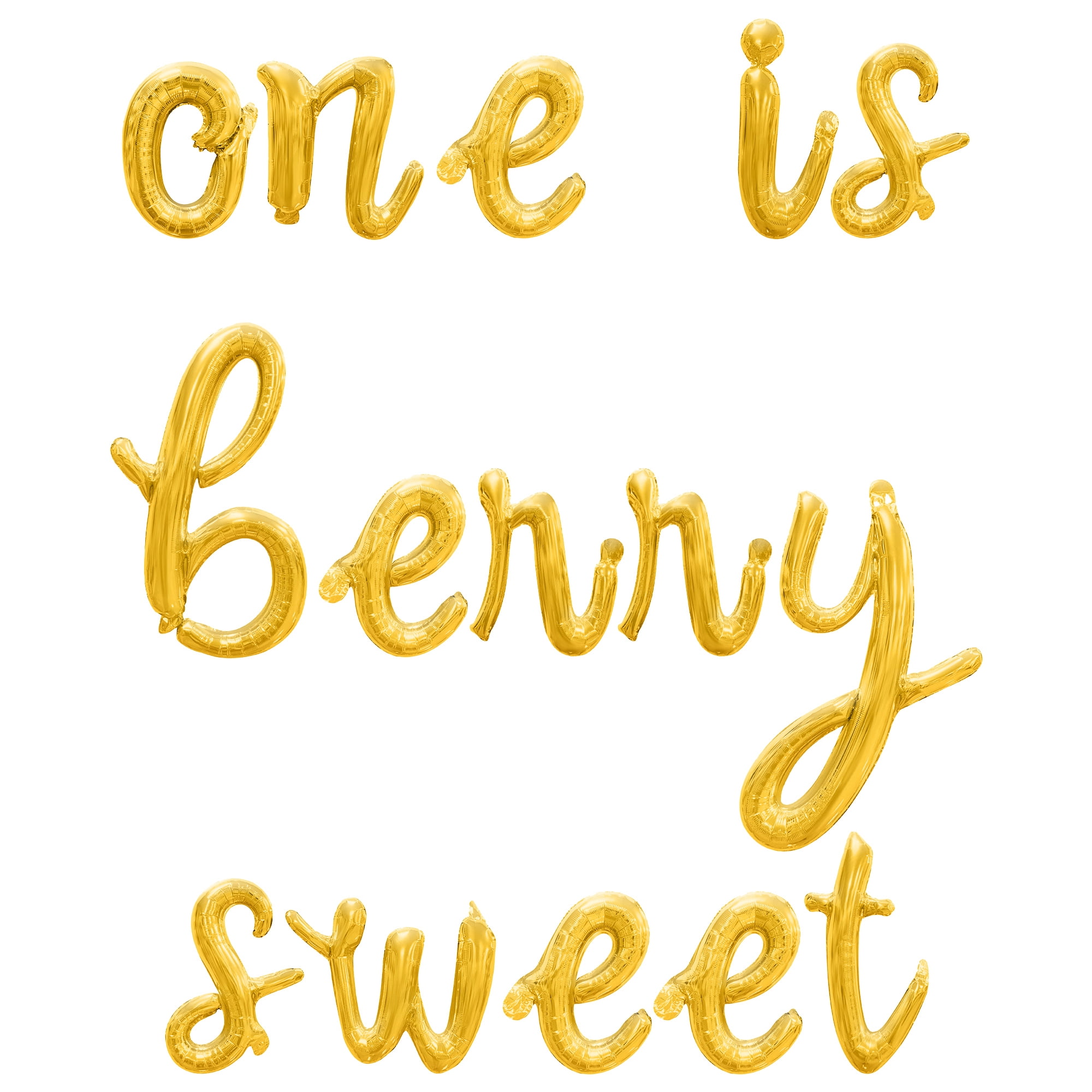 Cursive Script Letter Balloons - ONE IS BERRY SWEET 16" Inch Alphabet ...