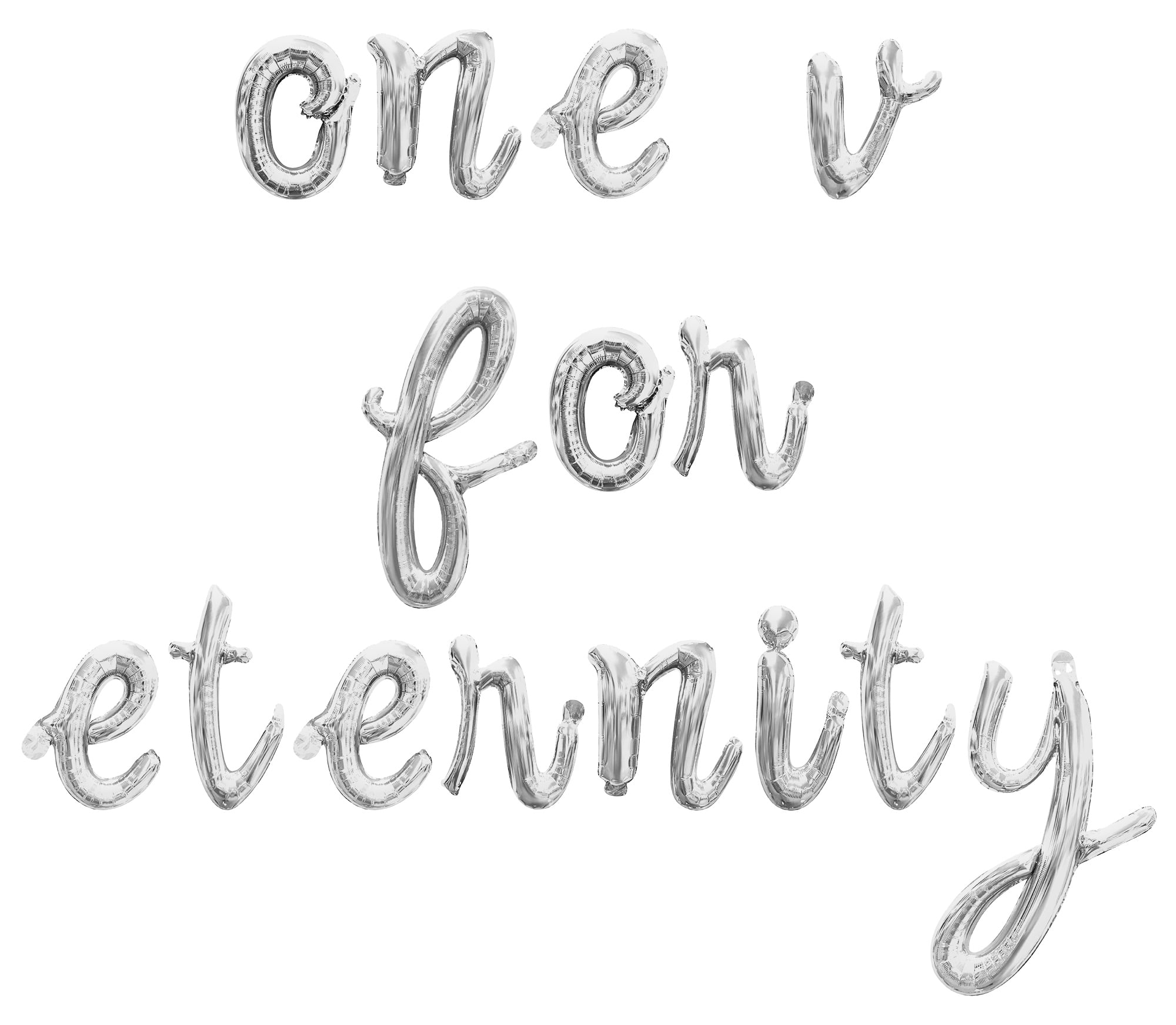 Cursive Script Letter Balloons - ONE V FOR ETERNITY 16" Inch Alphabet ...