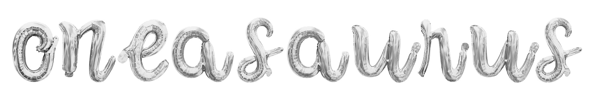 Cursive Script Letter Balloons - ONEASAURUS 16" Inch Alphabet Letters ...