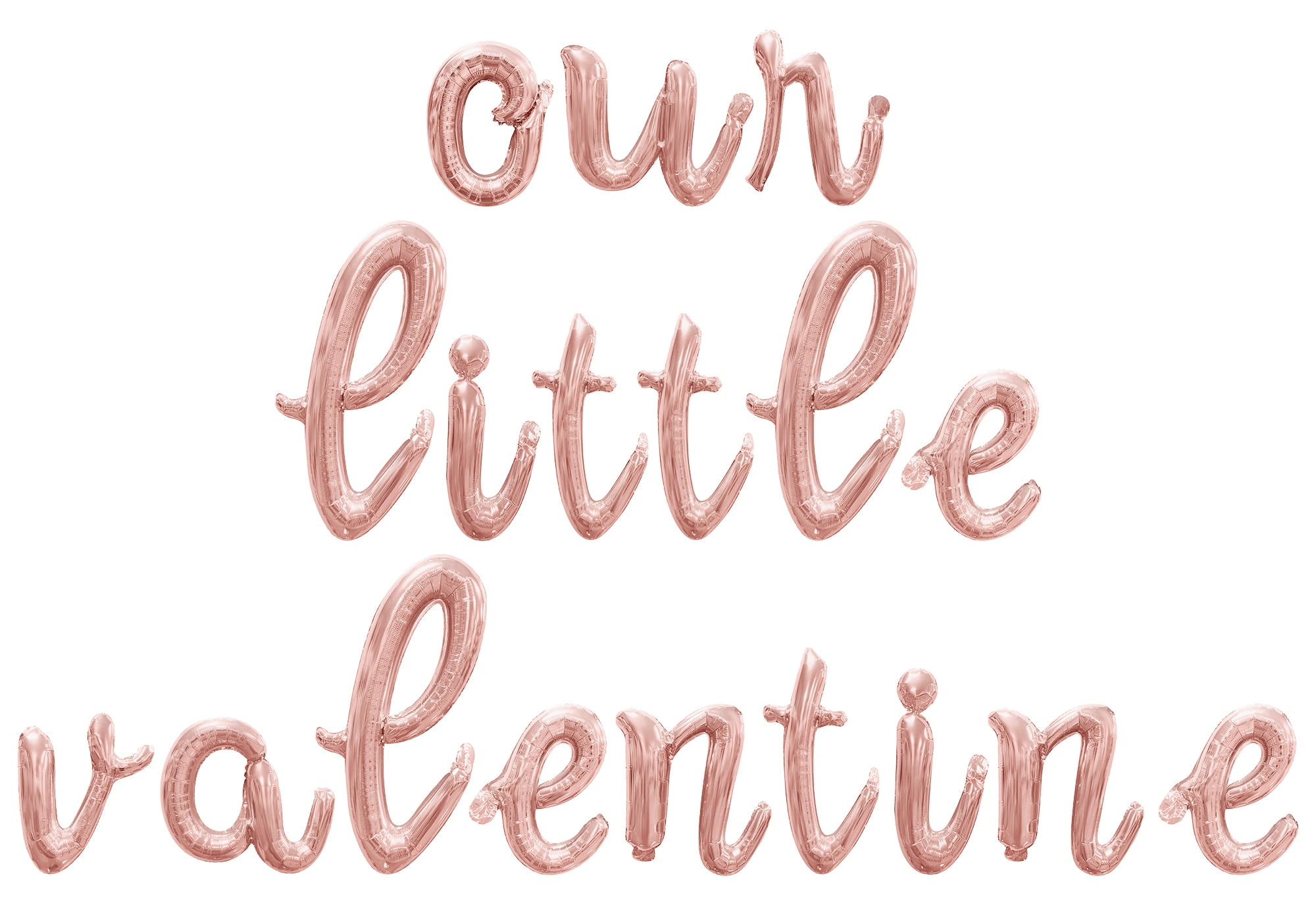Cursive Script Letter Balloons - OUR LITTLE VALENTINE 16" Inch Alphabet ...