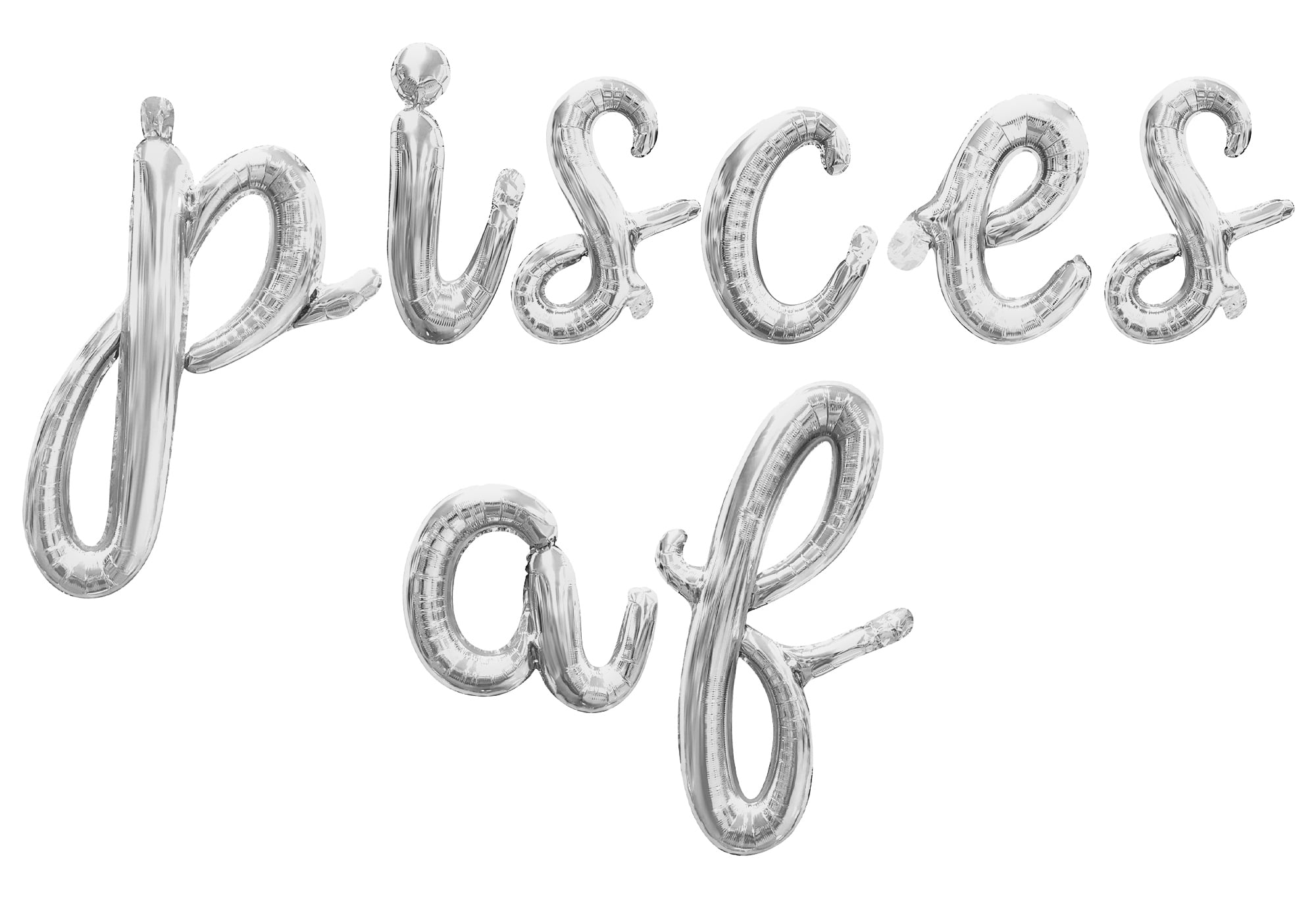 Cursive Script Letter Balloons - PISCES AF 16" Inch Alphabet Letters ...