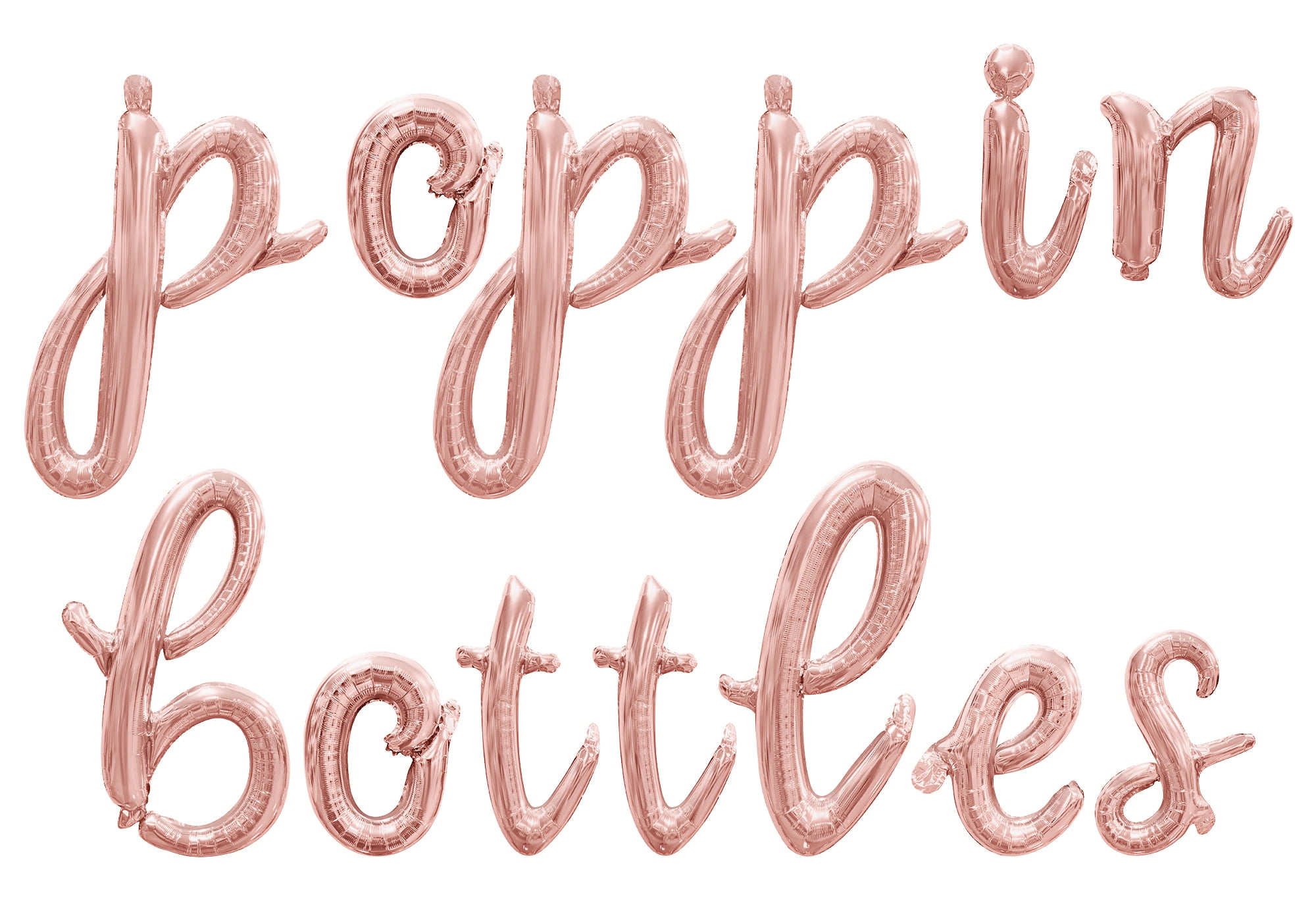 Cursive Script Letter Balloons - POPPIN BOTTLES 16" Inch Alphabet ...