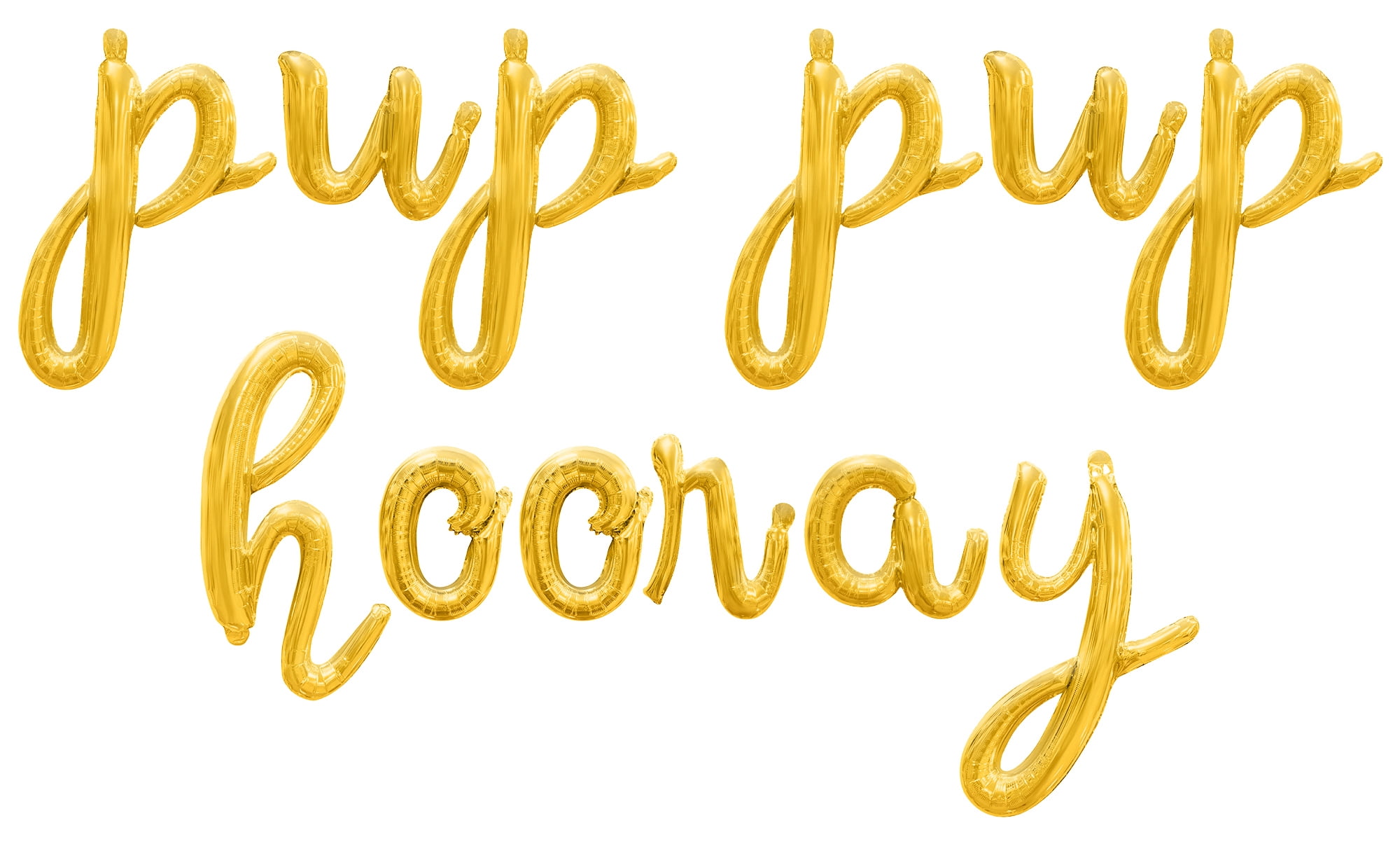 Cursive Script Letter Balloons - PUP PUP HOORAY 16" Inch Alphabet ...