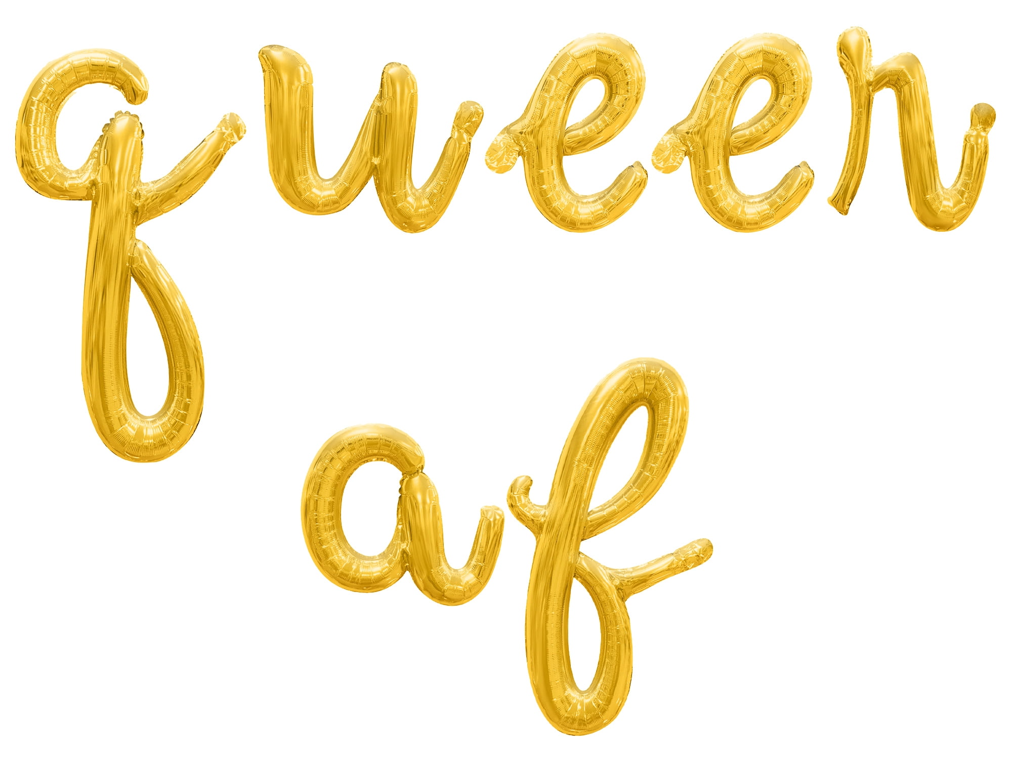 Cursive Script Letter Balloons - QUEER AF 16" Inch Alphabet Letters ...
