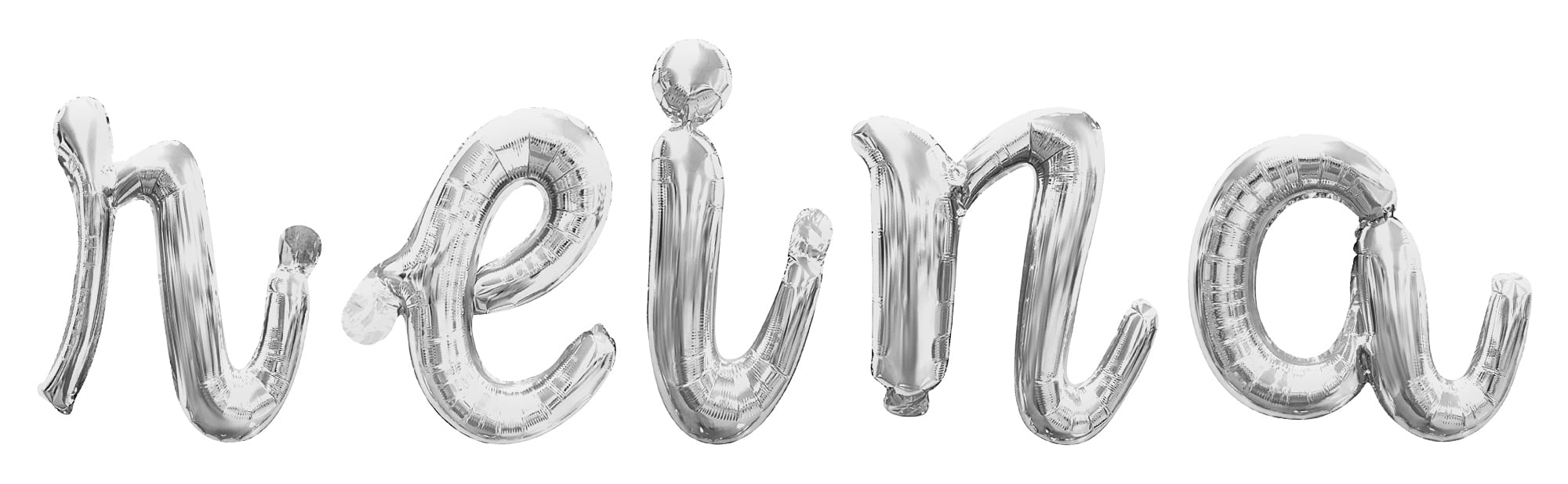 Cursive Script Letter Balloons - REINA 16" Inch Alphabet Letters Foil ...