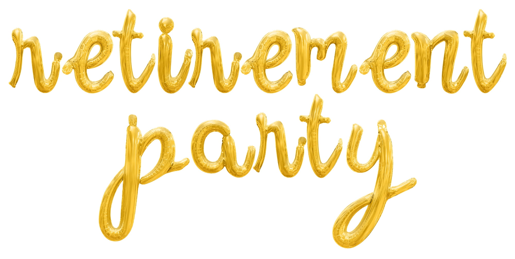 Cursive Script Letter Balloons - RETIREMENT PARTY 16" Inch Alphabet ...