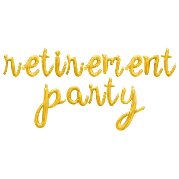 Cursive Script Letter Balloons - RETIREMENT PARTY 16" Inch Alphabet ...