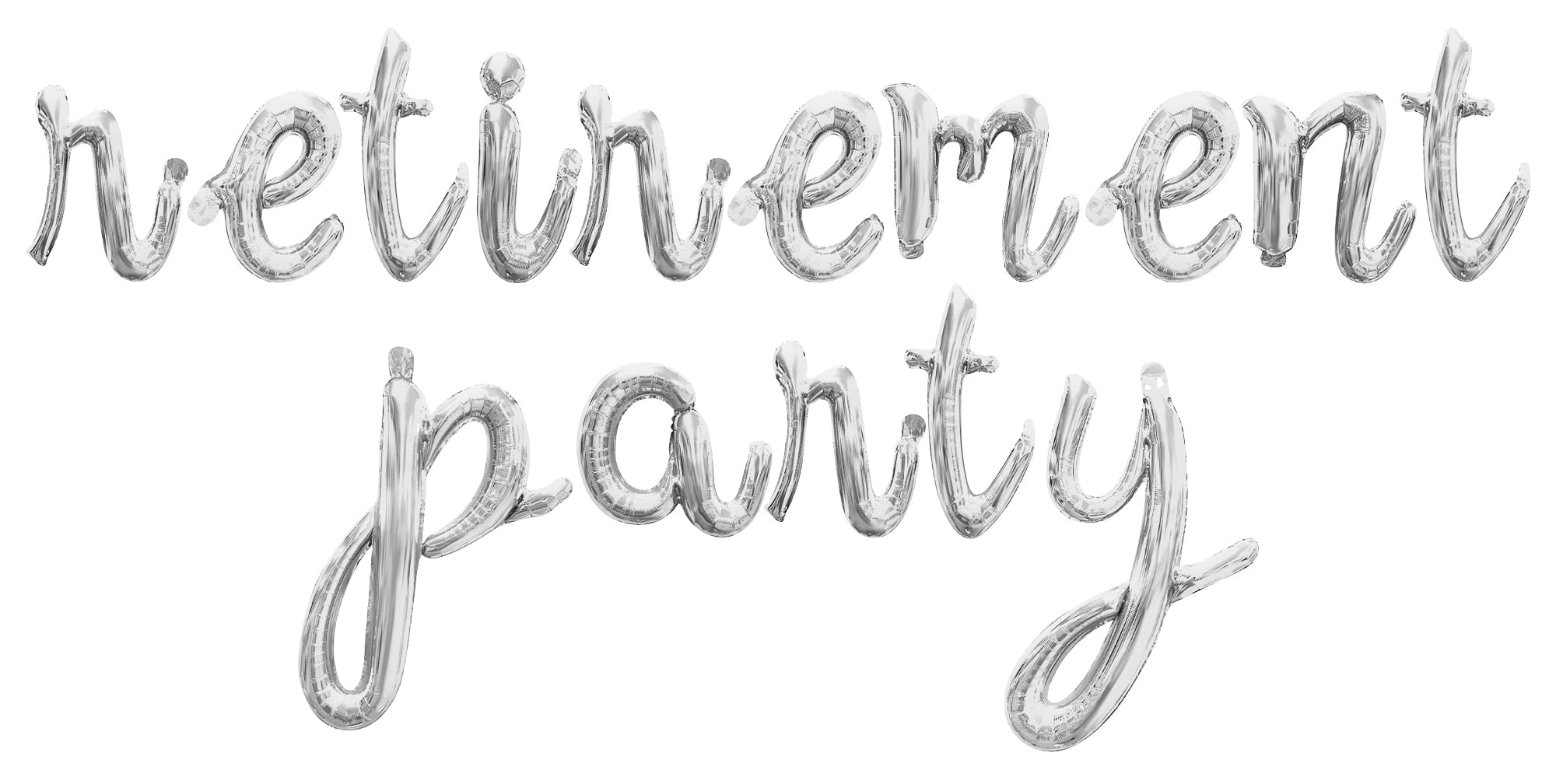 Cursive Script Letter Balloons - RETIREMENT PARTY 16" Inch Alphabet ...