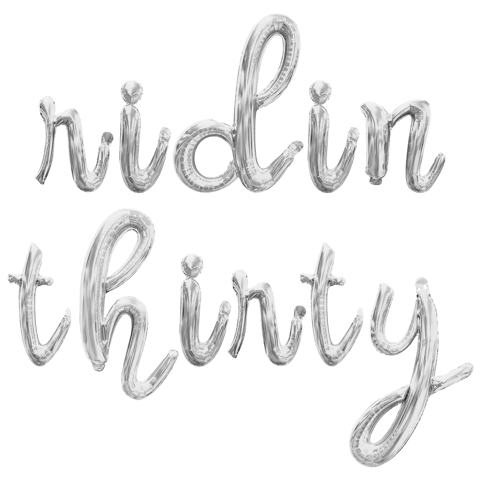 Cursive Script Letter Balloons - RIDIN THIRTY 16" Inch Alphabet Letters ...