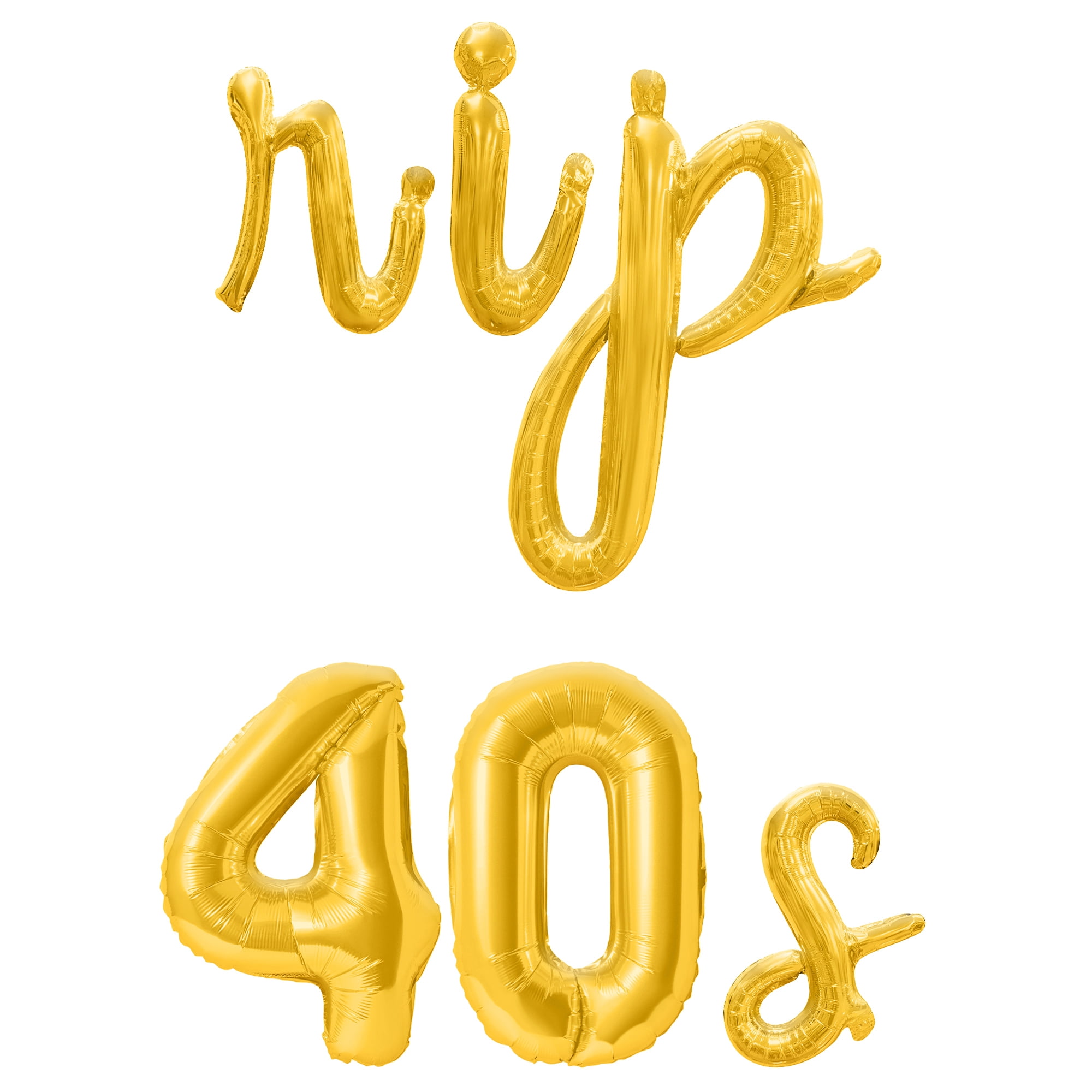 Cursive Script Letter Balloons - RIP 40S 16" Inch Alphabet Letters Foil ...