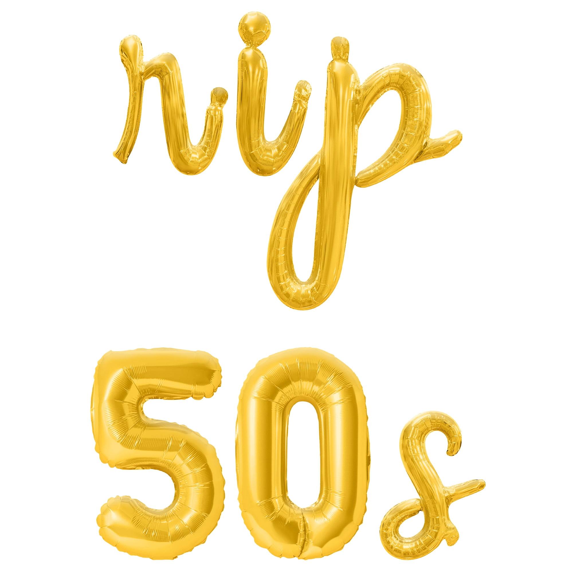 Cursive Script Letter Balloons - RIP 50S 16" Inch Alphabet Letters Foil ...