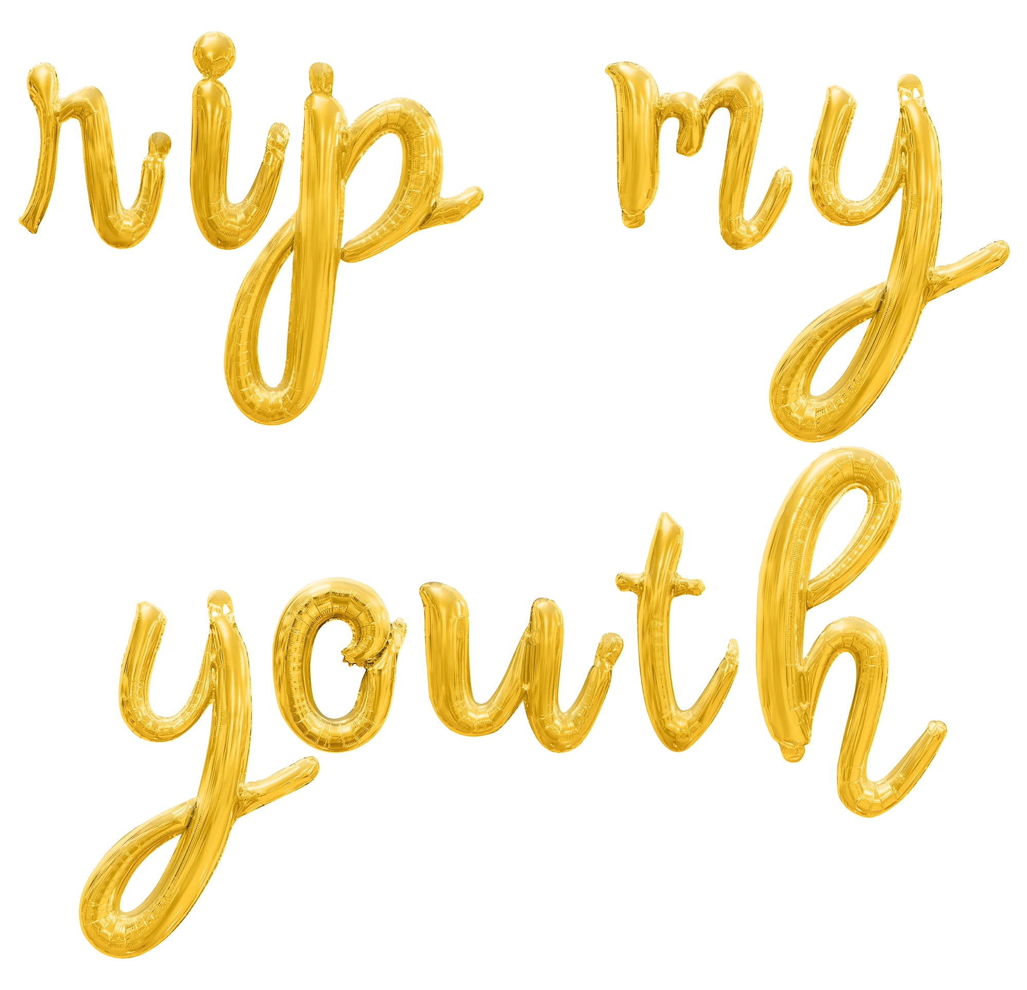 Cursive Script Letter Balloons - RIP MY YOUTH 16" Inch Alphabet Letters ...