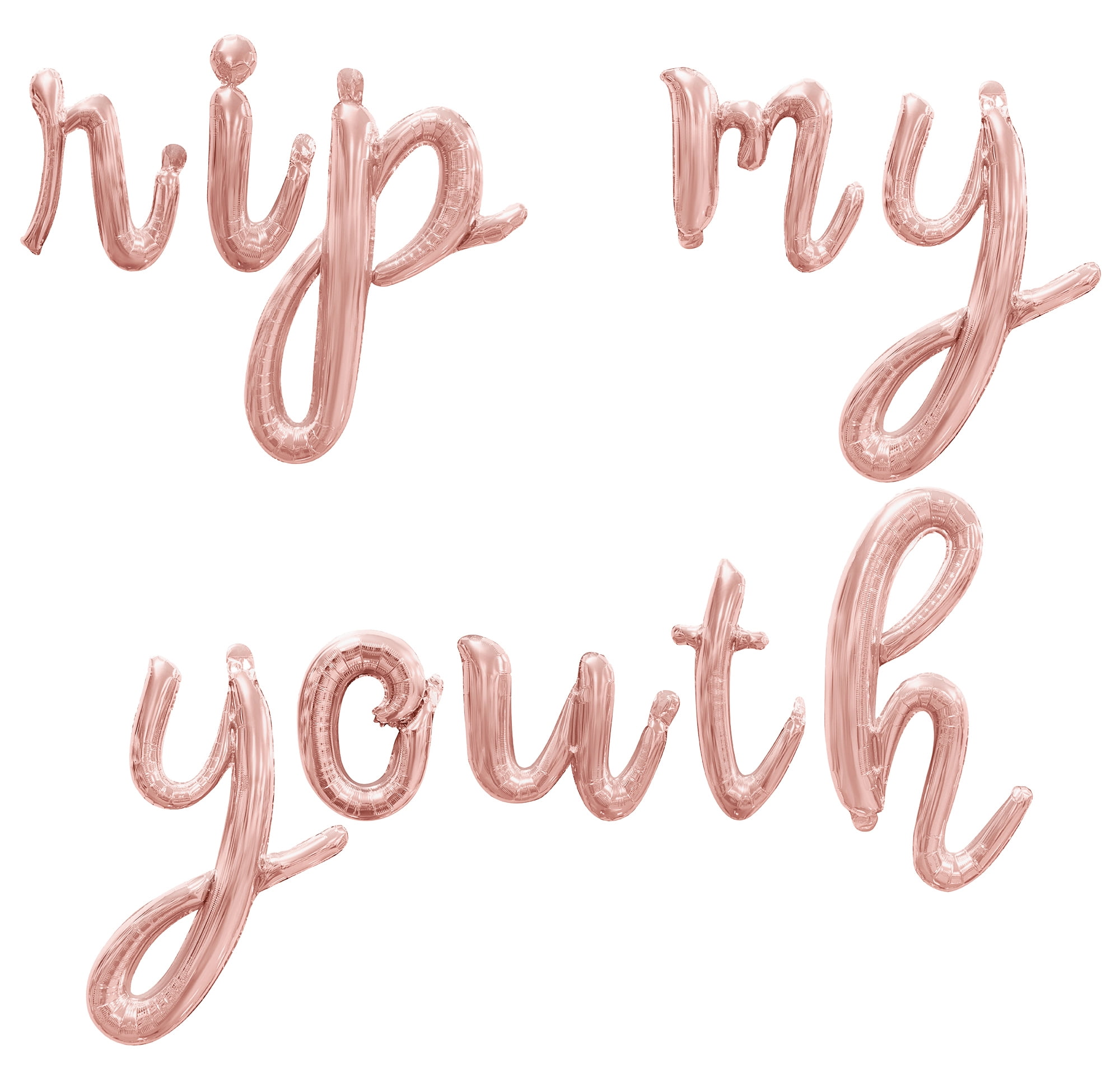 Cursive Script Letter Balloons - RIP MY YOUTH 16" Inch Alphabet Letters ...