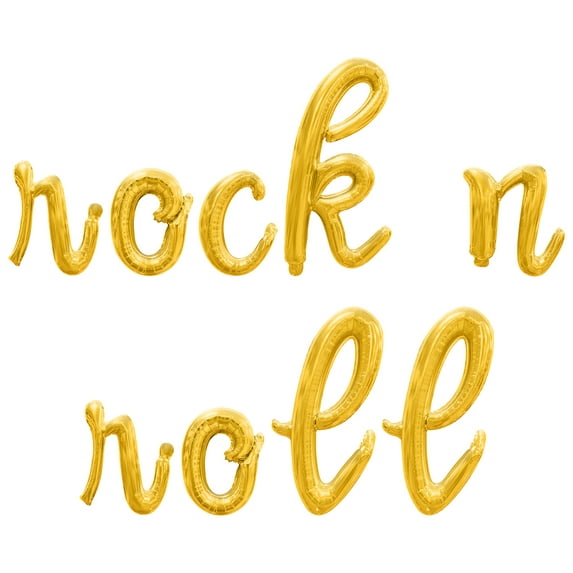 Cursive Script Letter Balloons - ROCK N ROLL 16" Inch Alphabet Letters ...