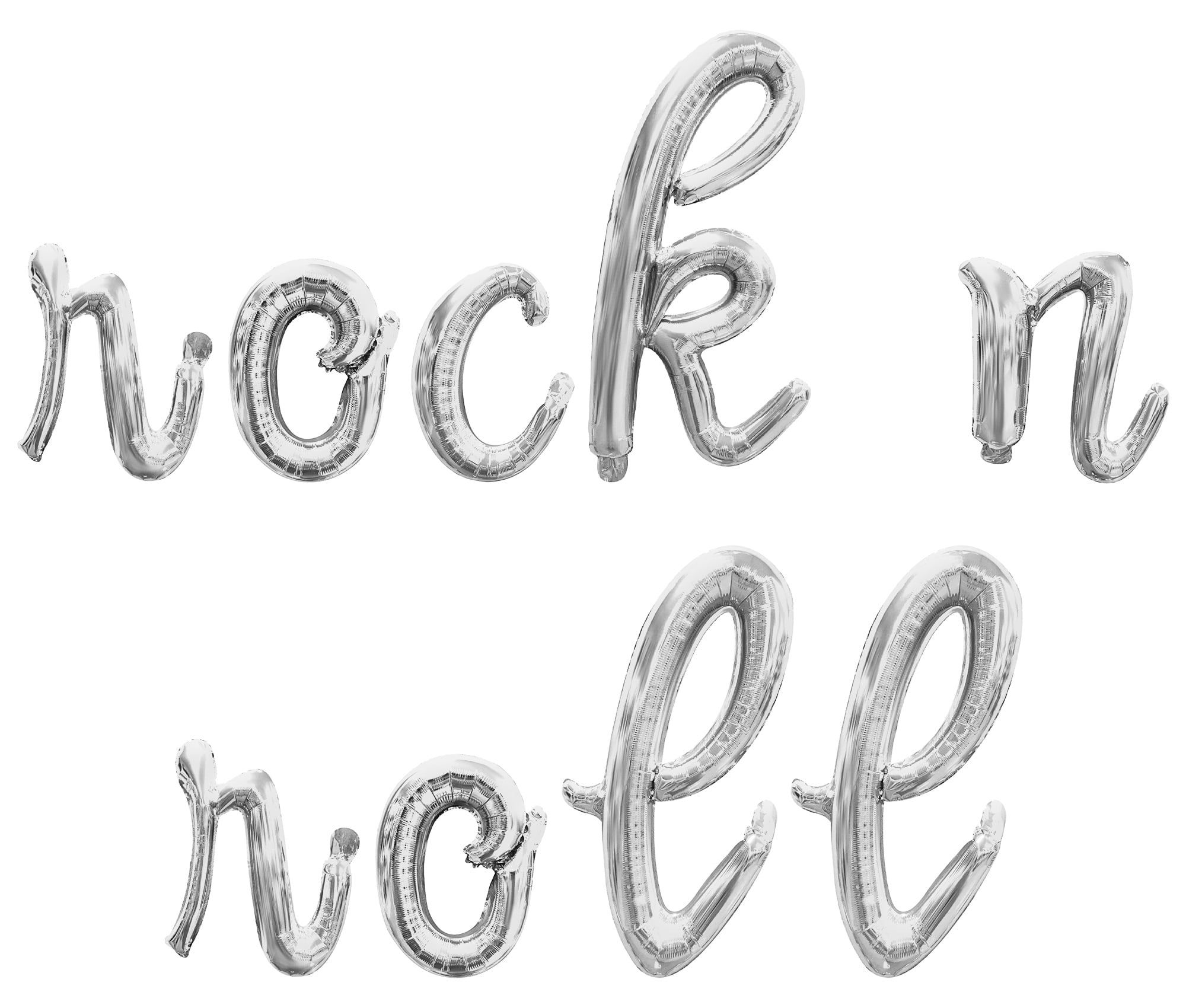 Cursive Script Letter Balloons - ROCK N ROLL 16" Inch Alphabet Letters ...