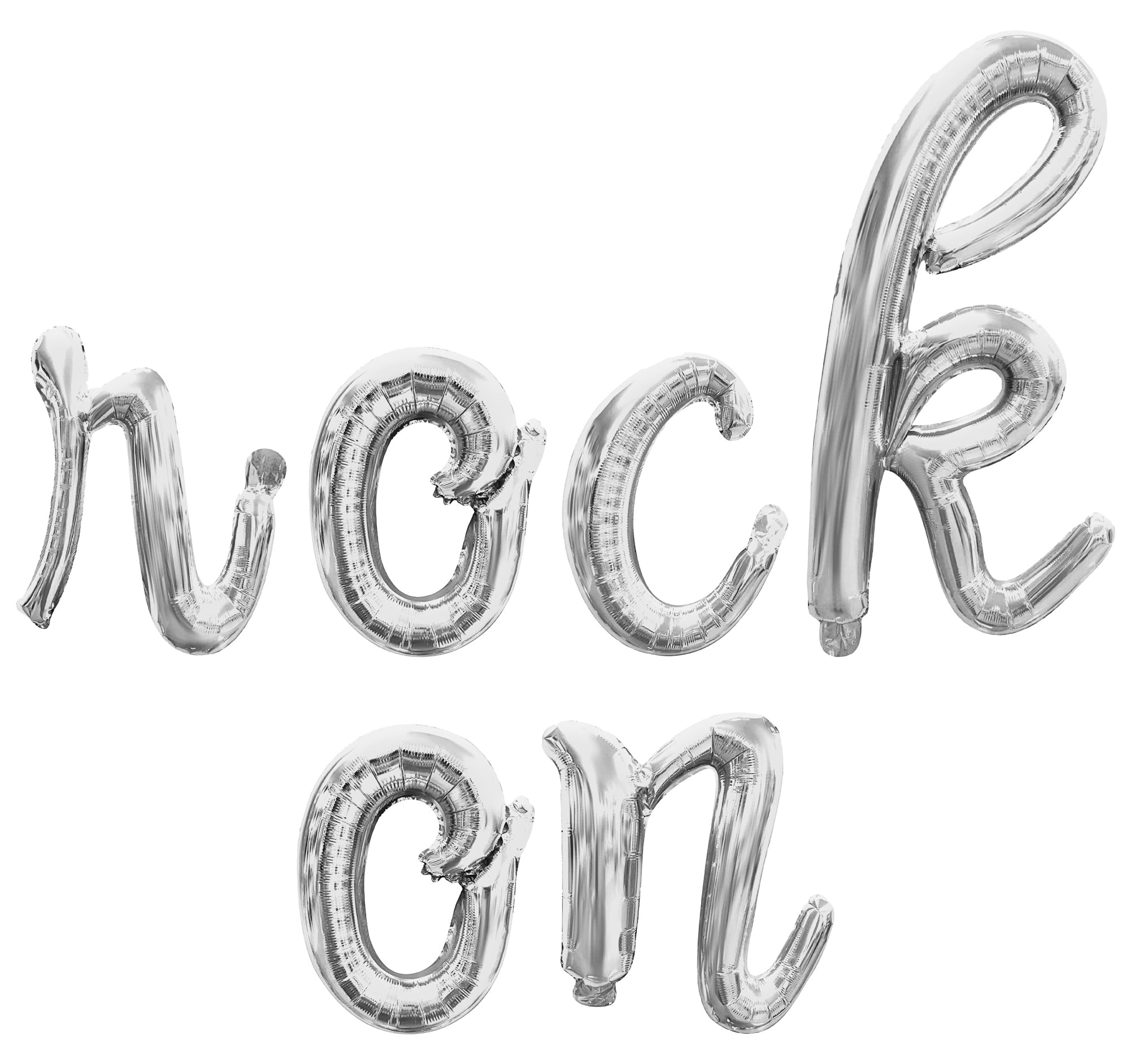 Cursive Script Letter Balloons - ROCK ON 16" Inch Alphabet Letters Foil ...
