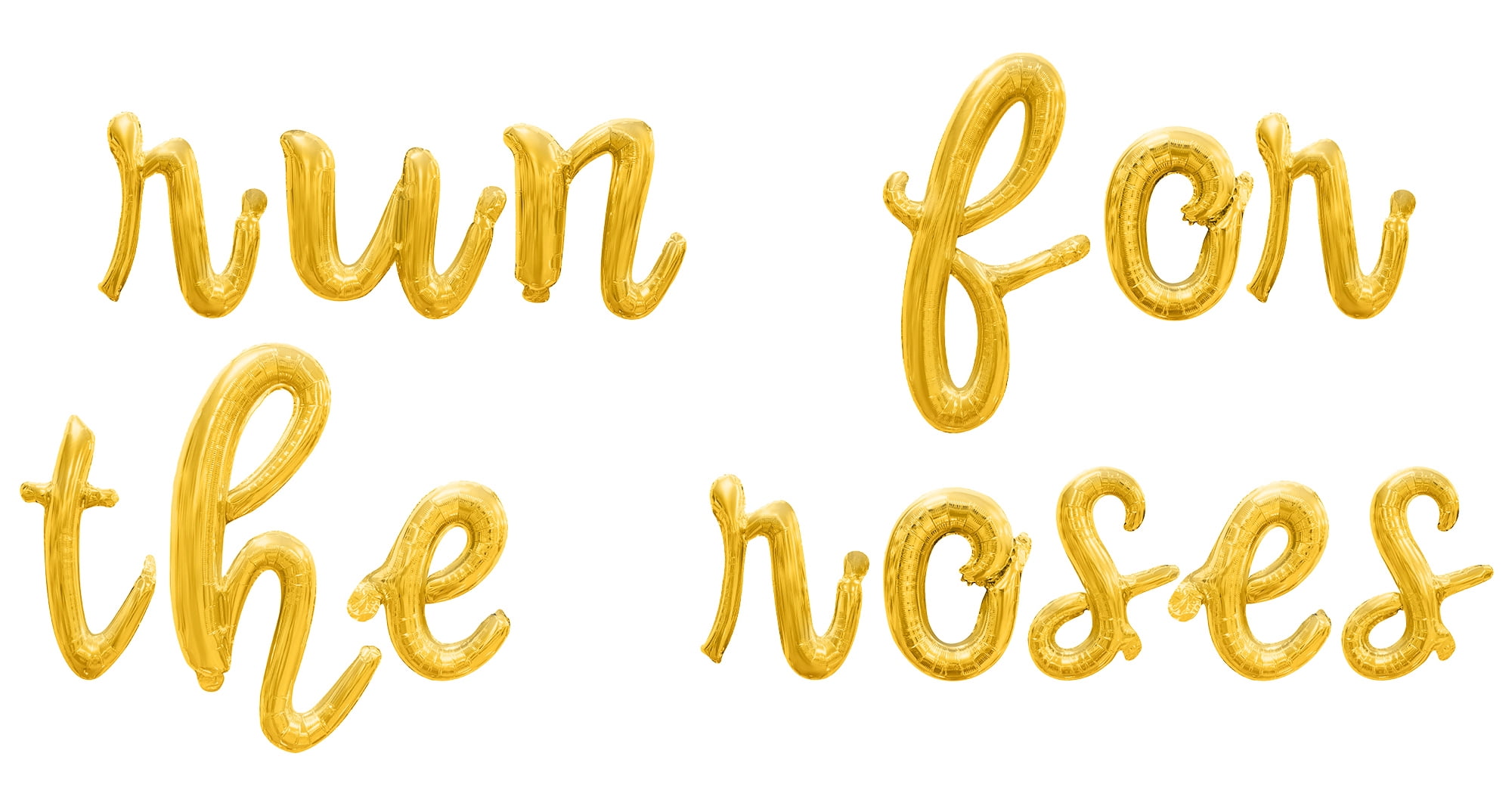 Cursive Script Letter Balloons - RUN FOR THE ROSES 16" Inch Alphabet ...