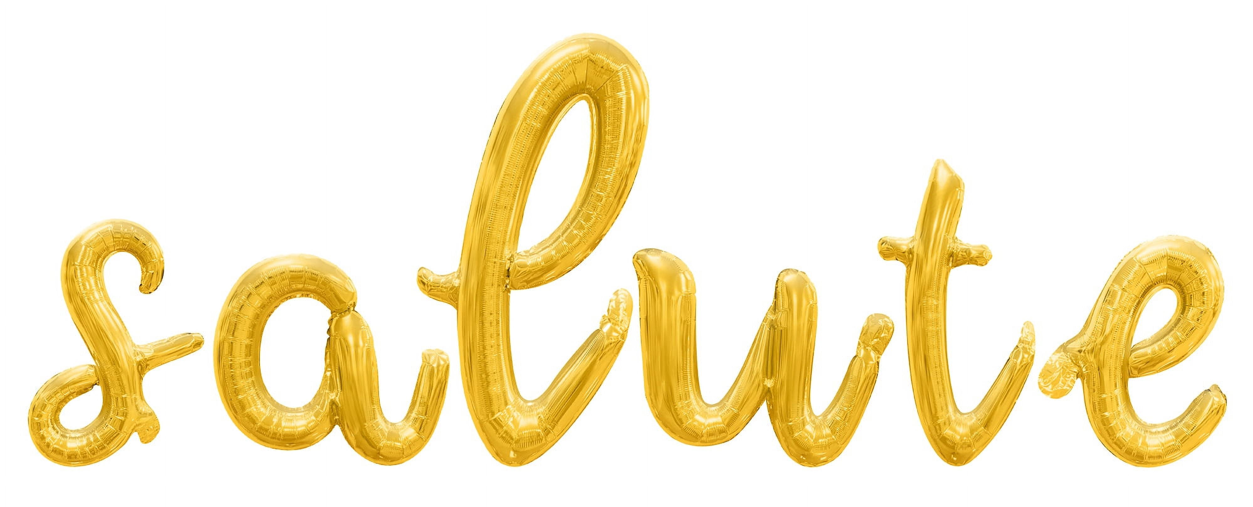 Cursive Script Letter Balloons - SALUTE 16" Inch Alphabet Letters Foil ...
