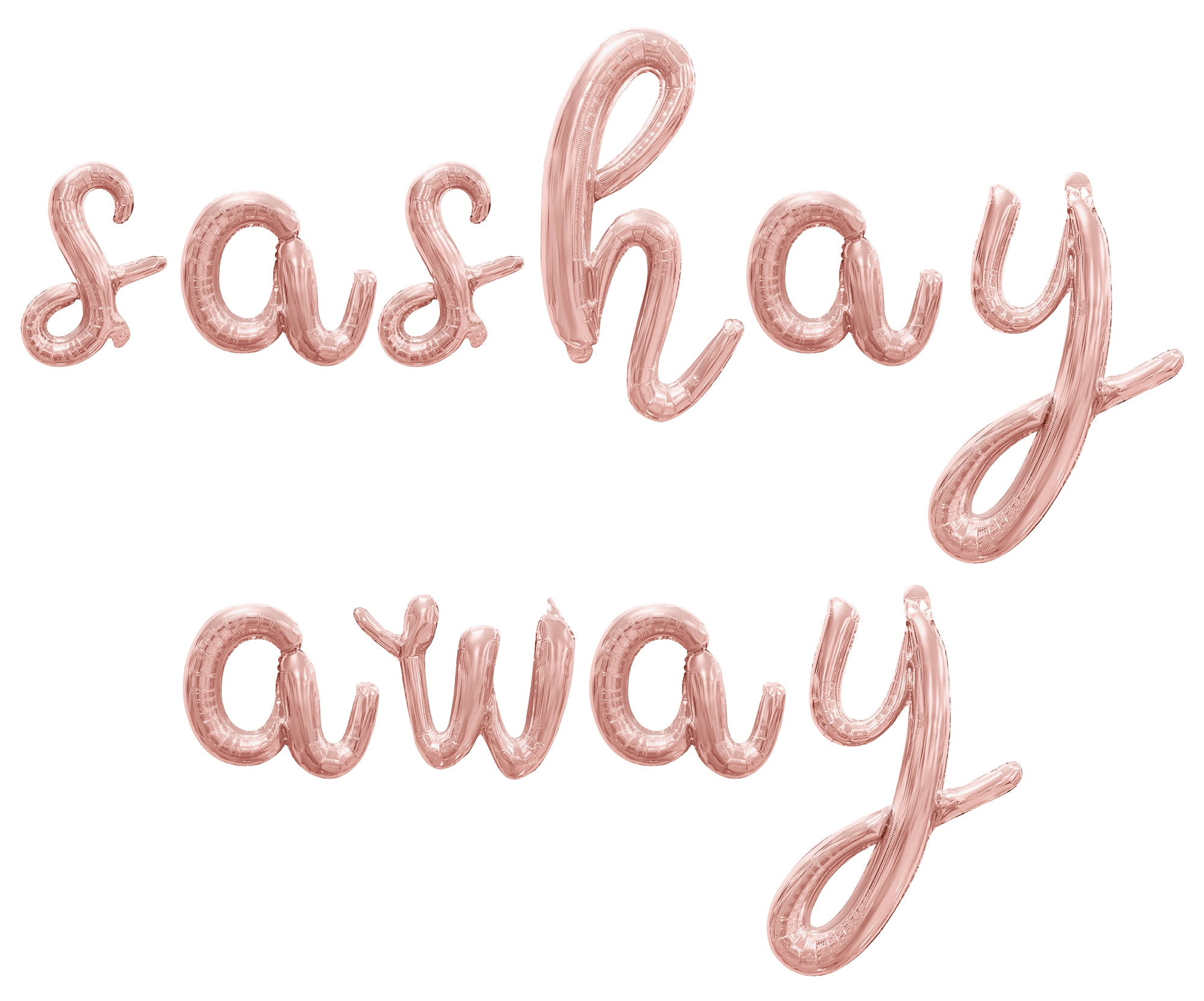 Cursive Script Letter Balloons - SASHAY AWAY 16" Inch Alphabet Letters ...