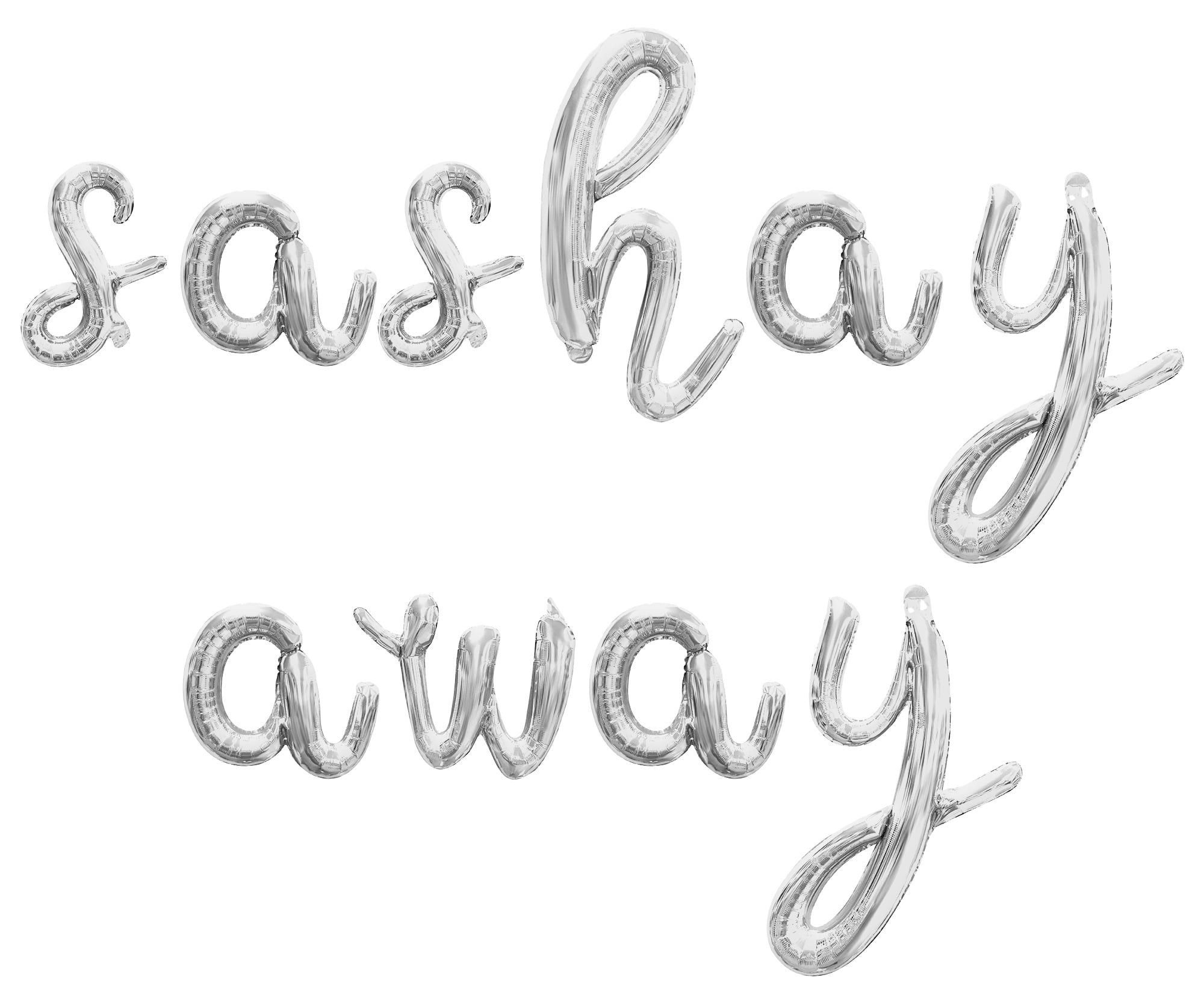 Cursive Script Letter Balloons - SASHAY AWAY 16" Inch Alphabet Letters ...