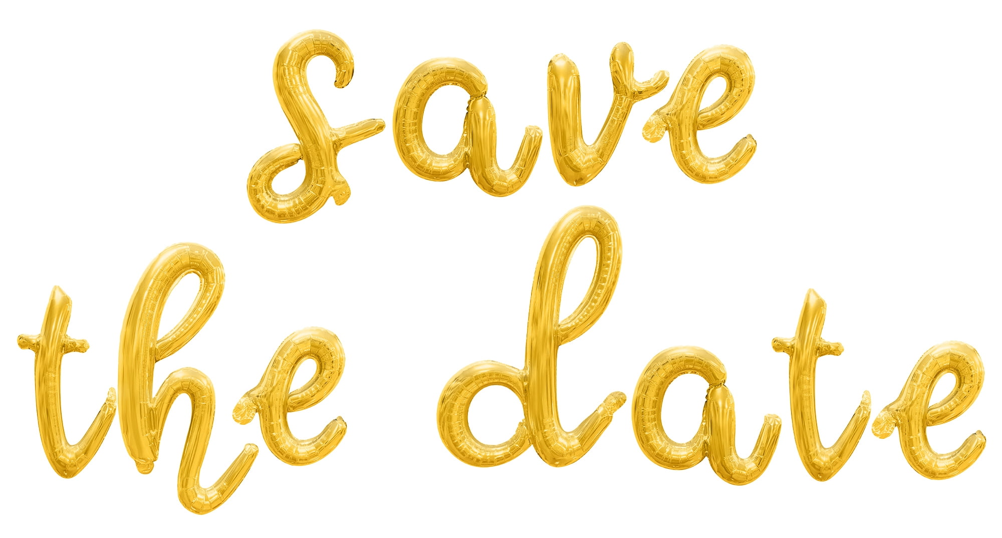 Cursive Script Letter Balloons - SAVE THE DATE 16" Inch Alphabet ...