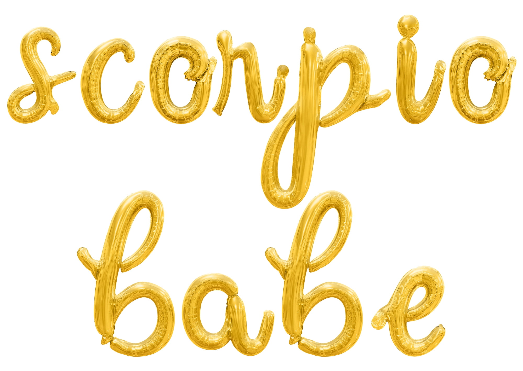 Cursive Script Letter Balloons - SCORPIO BABE 16" Inch Alphabet Letters ...