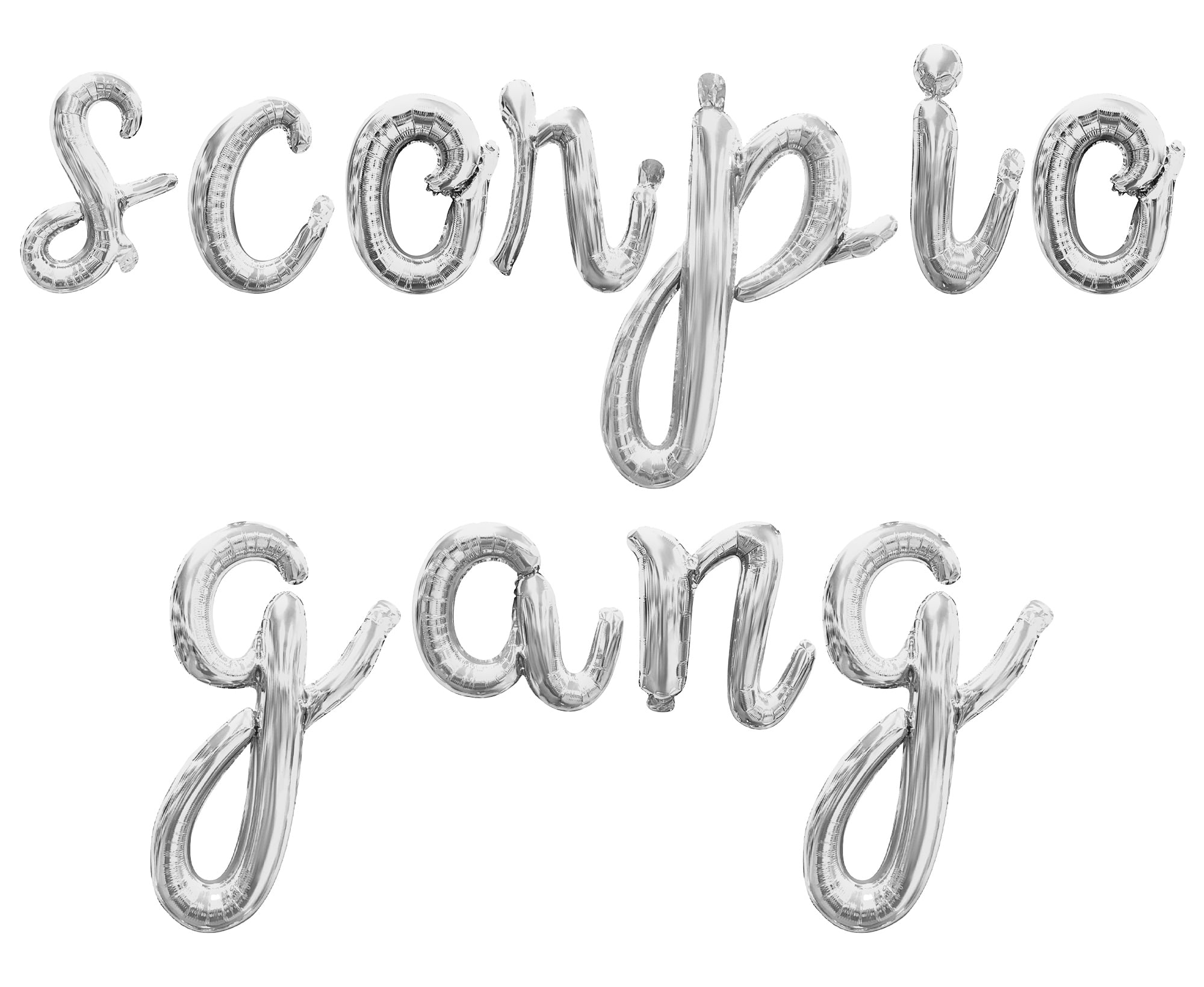 Cursive Script Letter Balloons - SCORPIO GANG 16" Inch Alphabet Letters ...