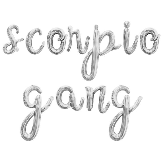 Cursive Script Letter Balloons - SCORPIO GANG 16" Inch Alphabet Letters ...