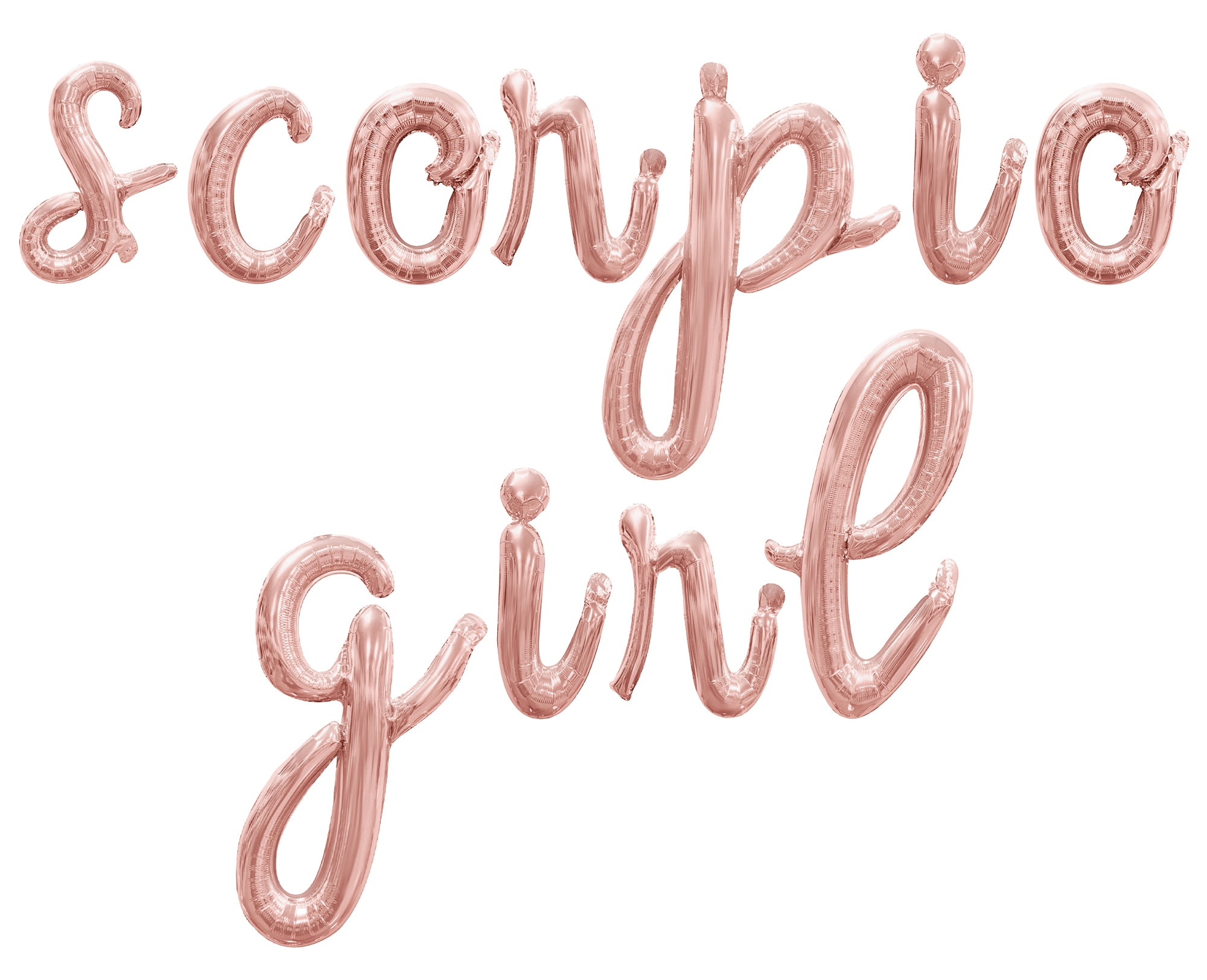 Cursive Script Letter Balloons - SCORPIO GIRL 16" Inch Alphabet Letters ...