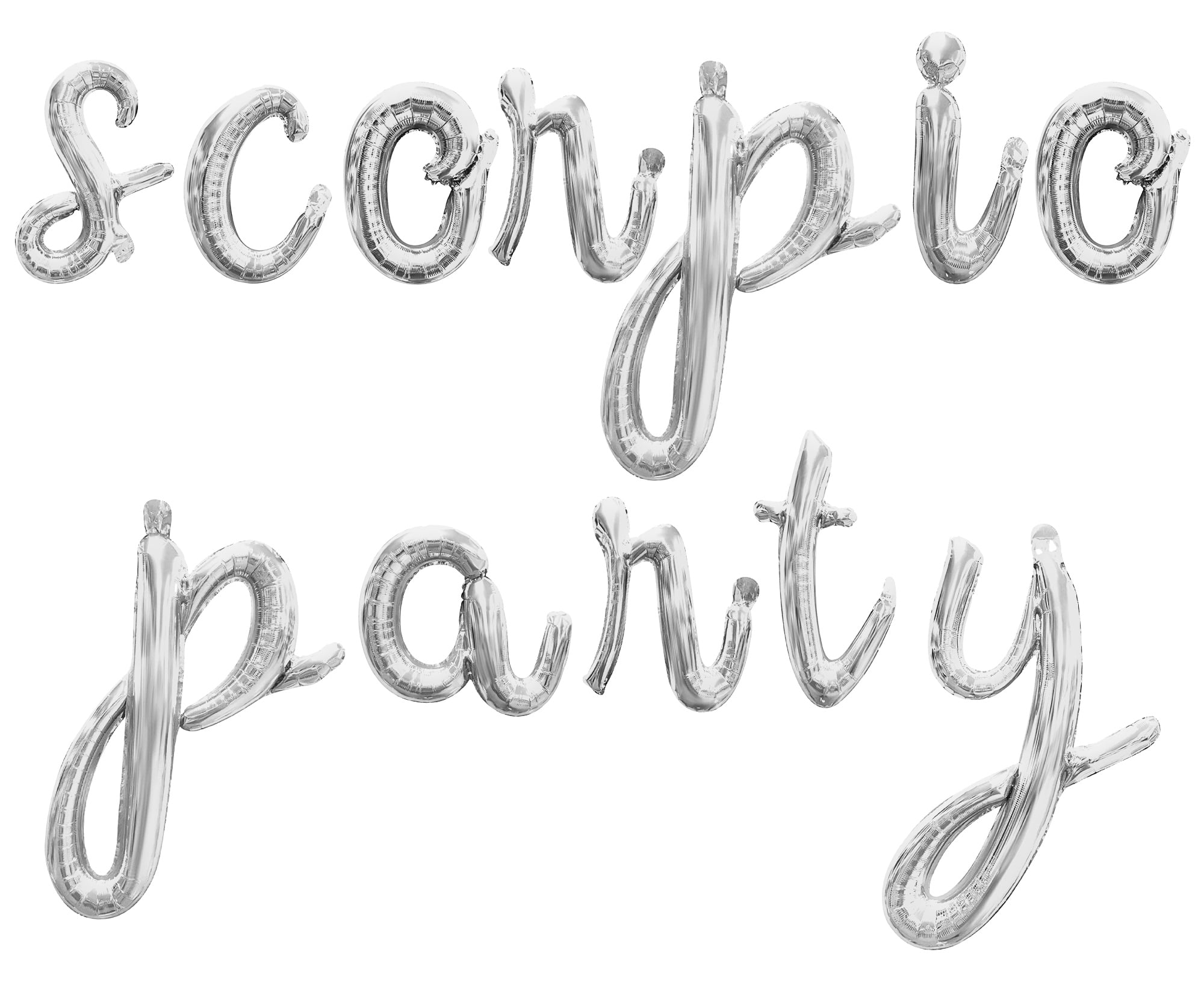 Cursive Script Letter Balloons - SCORPIO PARTY 16" Inch Alphabet ...