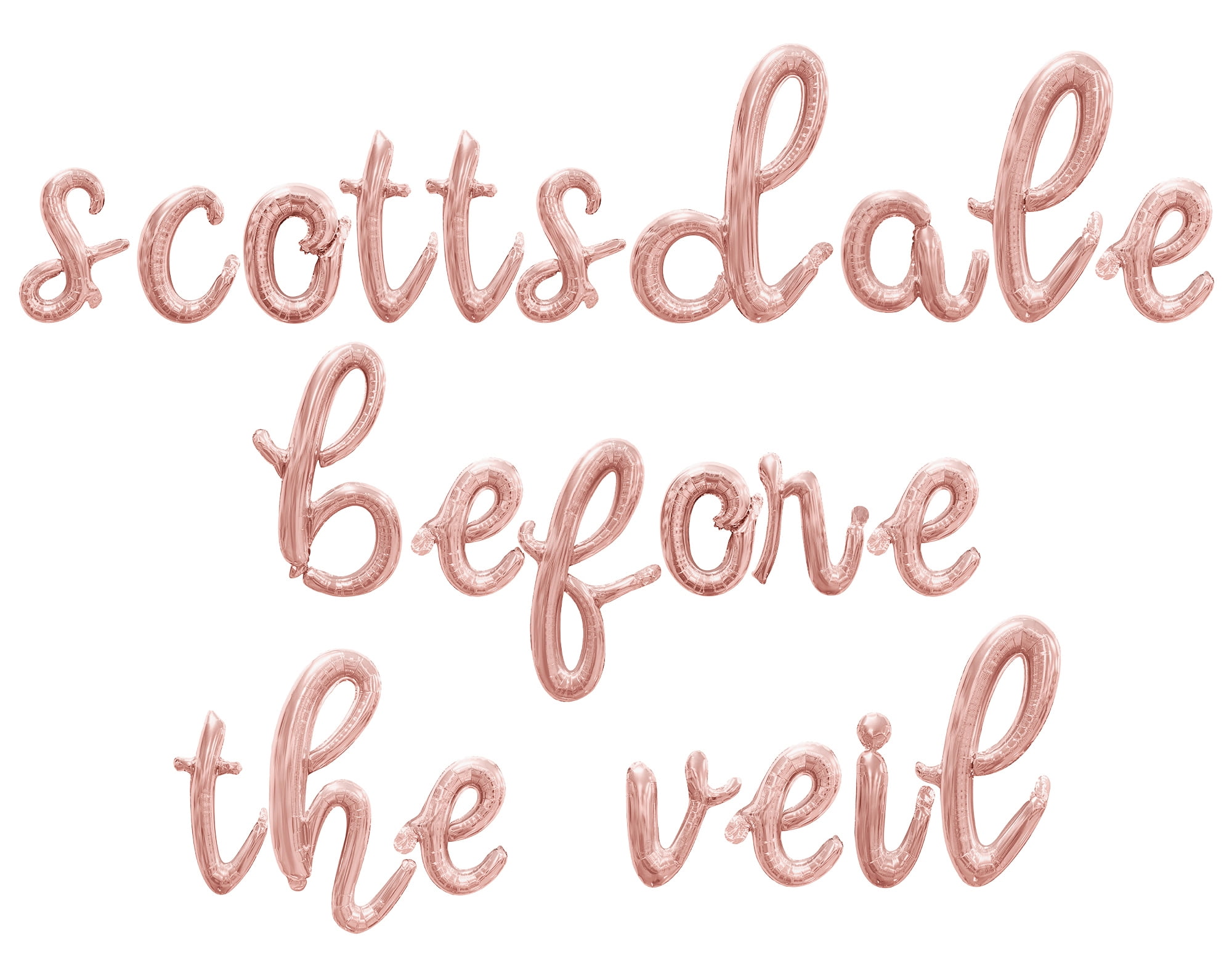 Cursive Script Letter Balloons - SCOTTSDALE BEFORE THE VEIL 16" Inch ...
