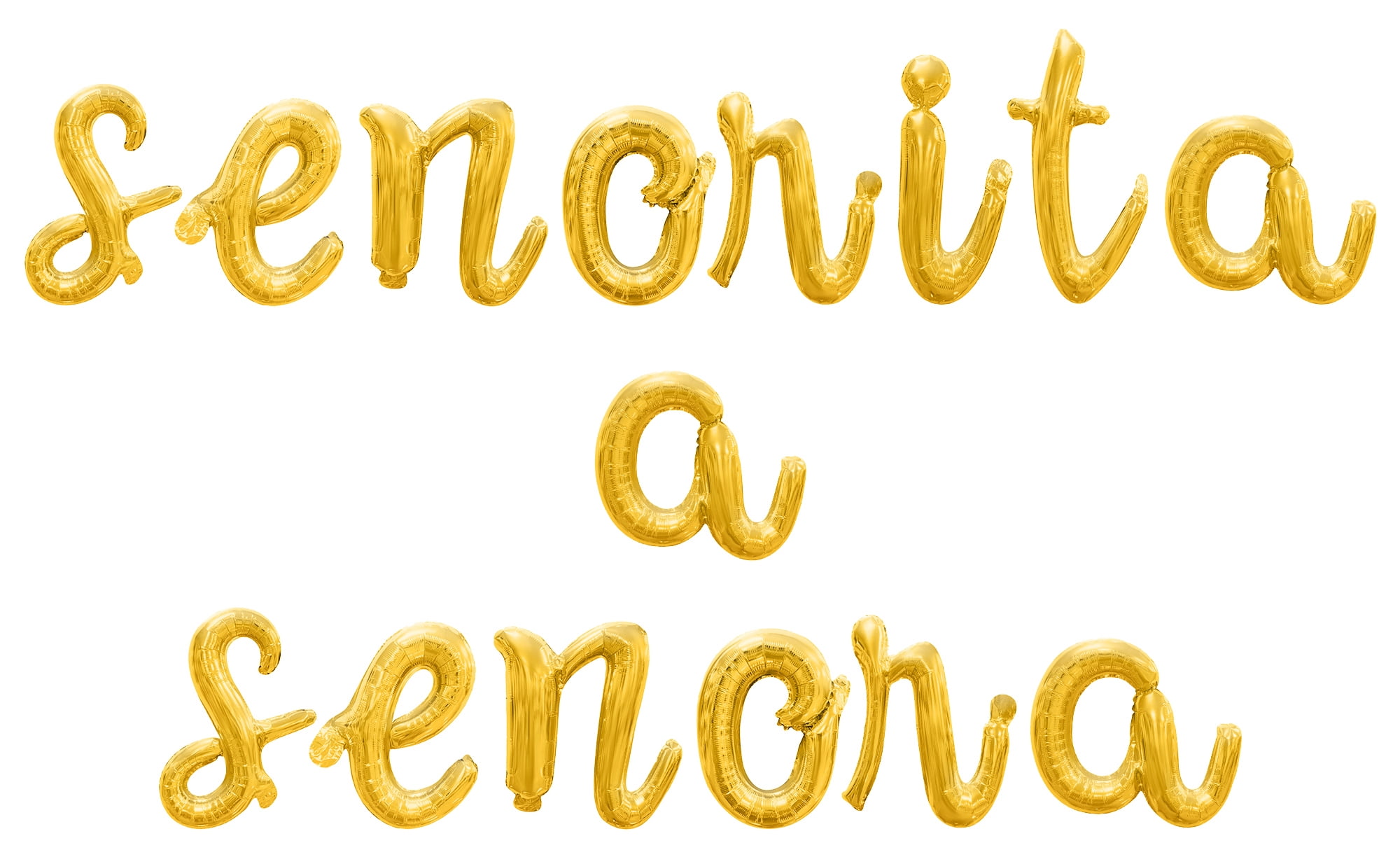 Cursive Script Letter Balloons - SENORITA A SENORA 16" Inch Alphabet ...