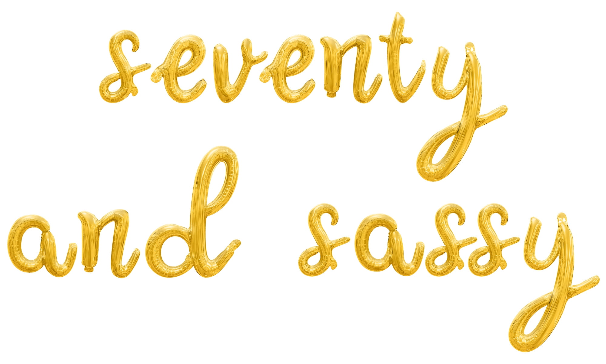 Cursive Script Letter Balloons - SEVENTY AND SASSY 16" Inch Alphabet ...