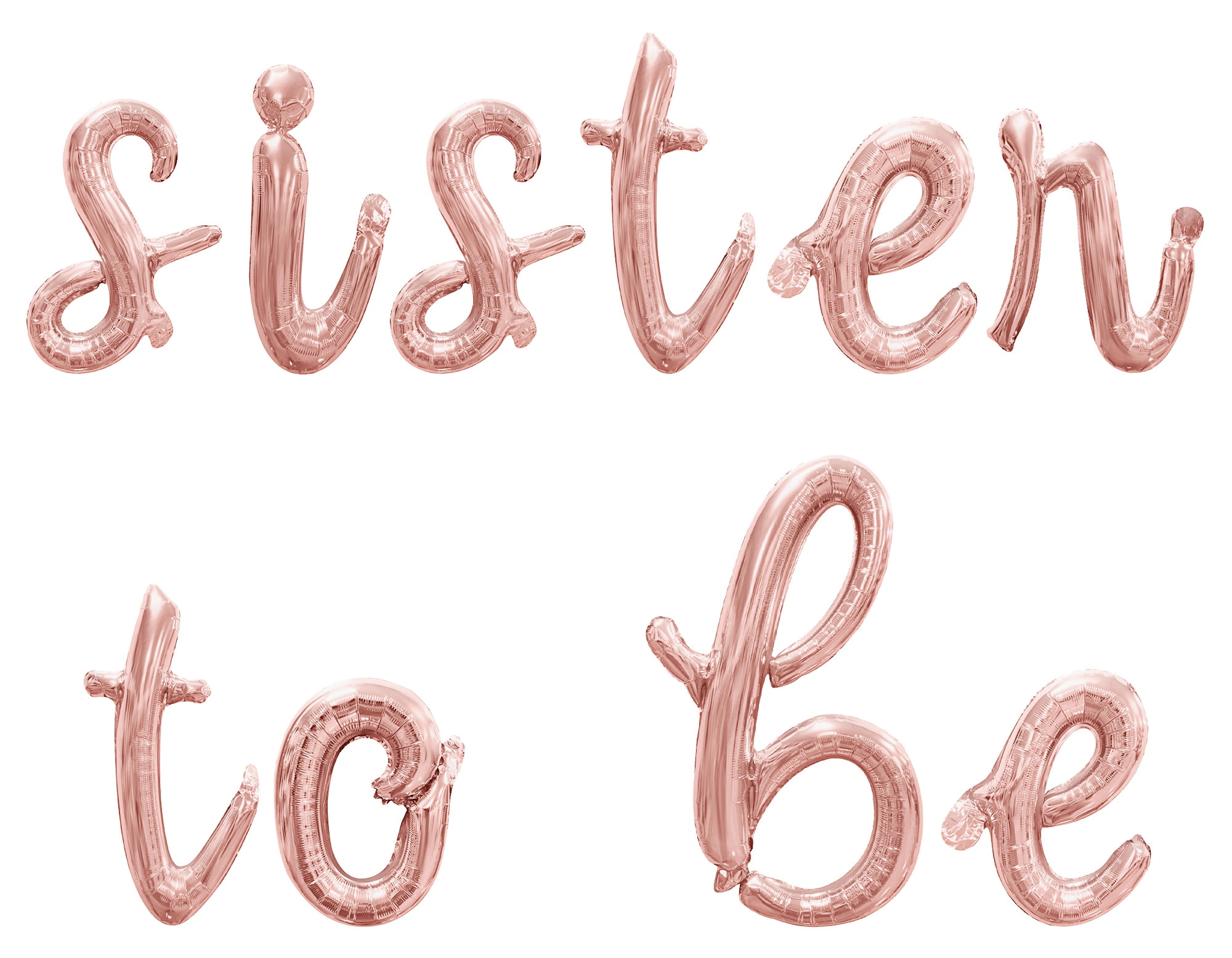 Cursive Script Letter Balloons - SISTER TO BE 16" Inch Alphabet Letters ...