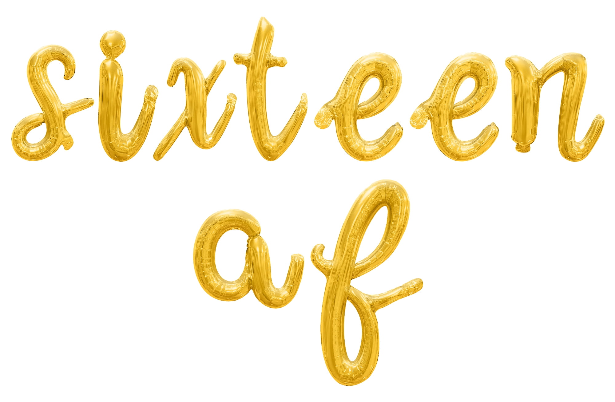 Cursive Script Letter Balloons - SIXTEEN AF 16" Inch Alphabet Letters ...