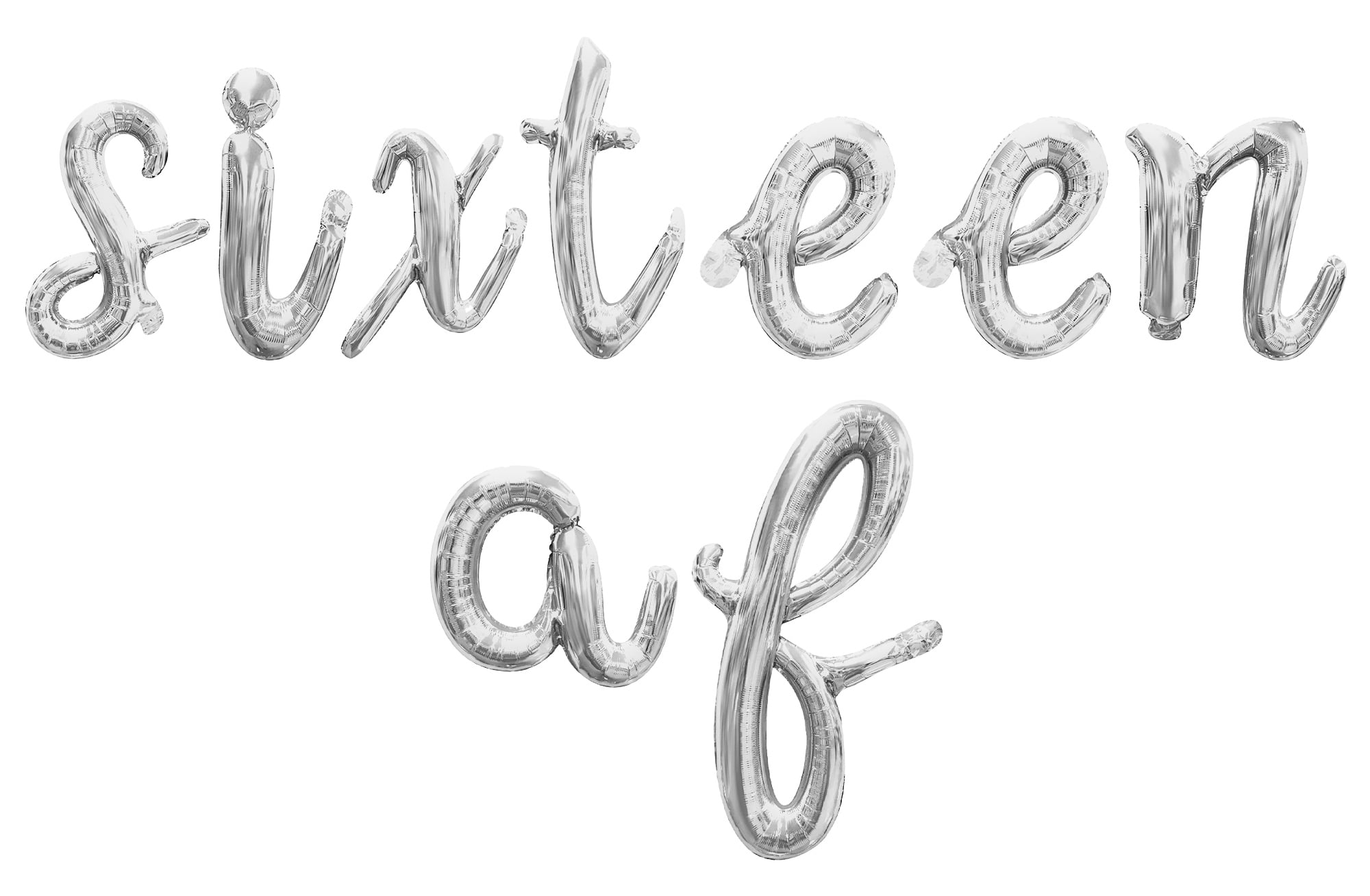Cursive Script Letter Balloons - SIXTEEN AF 16" Inch Alphabet Letters ...