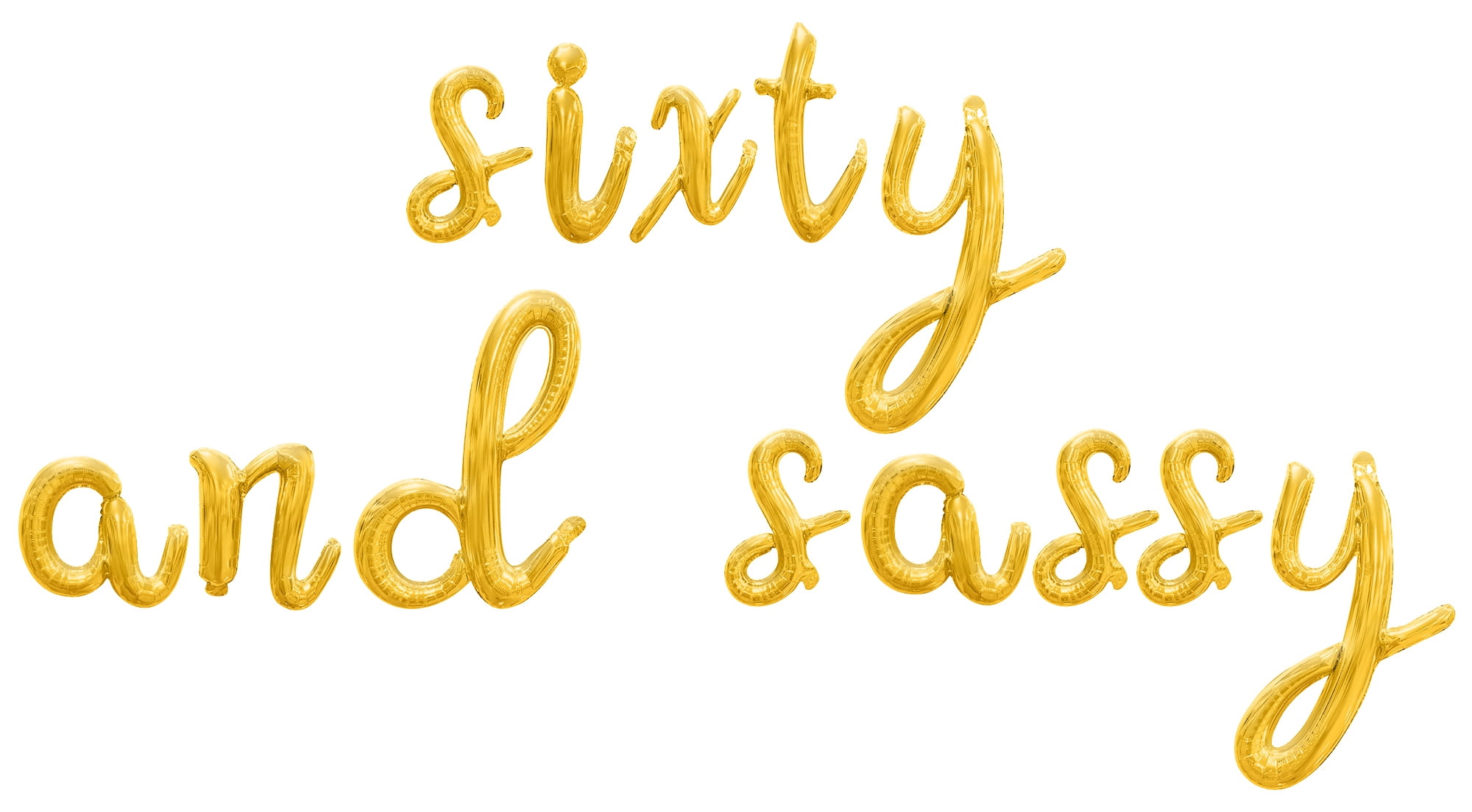 Cursive Script Letter Balloons - SIXTY AND SASSY 16" Inch Alphabet ...