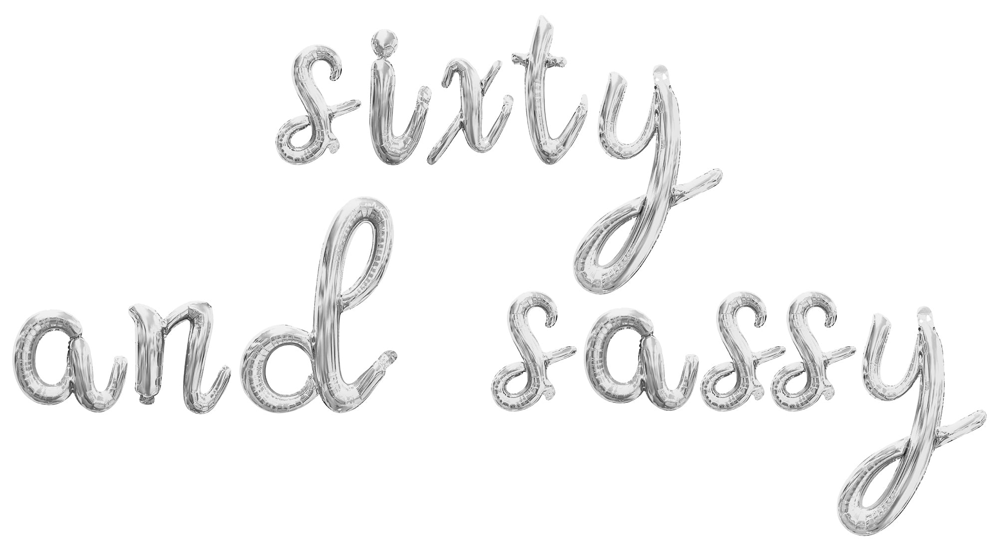 Cursive Script Letter Balloons - SIXTY AND SASSY 16" Inch Alphabet ...