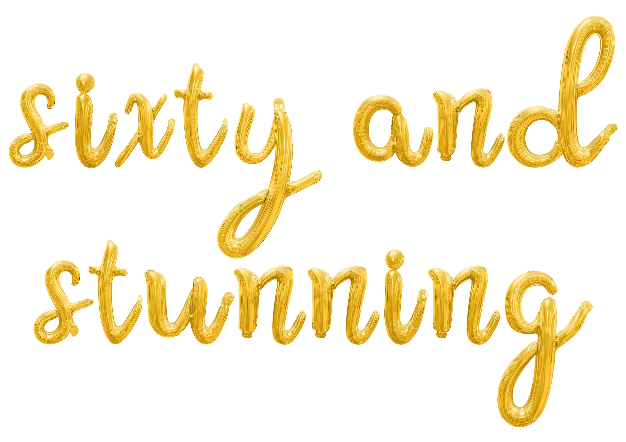 Cursive Script Letter Balloons - SIXTY AND STUNNING 16" Inch Alphabet ...