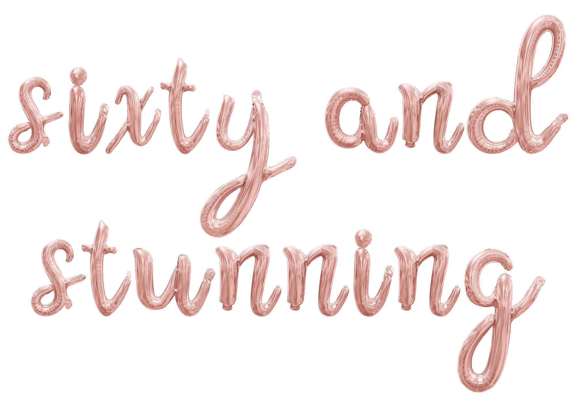 Cursive Script Letter Balloons - SIXTY AND STUNNING 16" Inch Alphabet ...